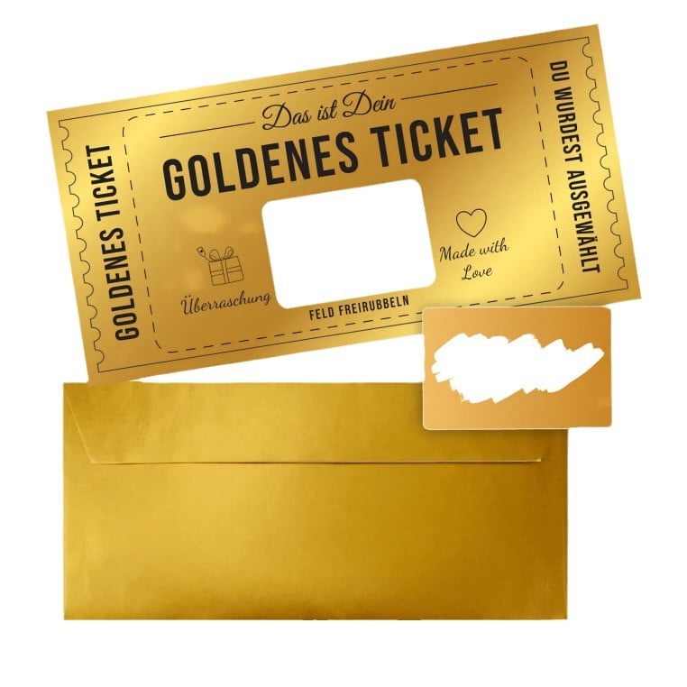 Taotanxi Gold Tickets Scratch Card Scratch Card Reveal Holiday Surprise ...