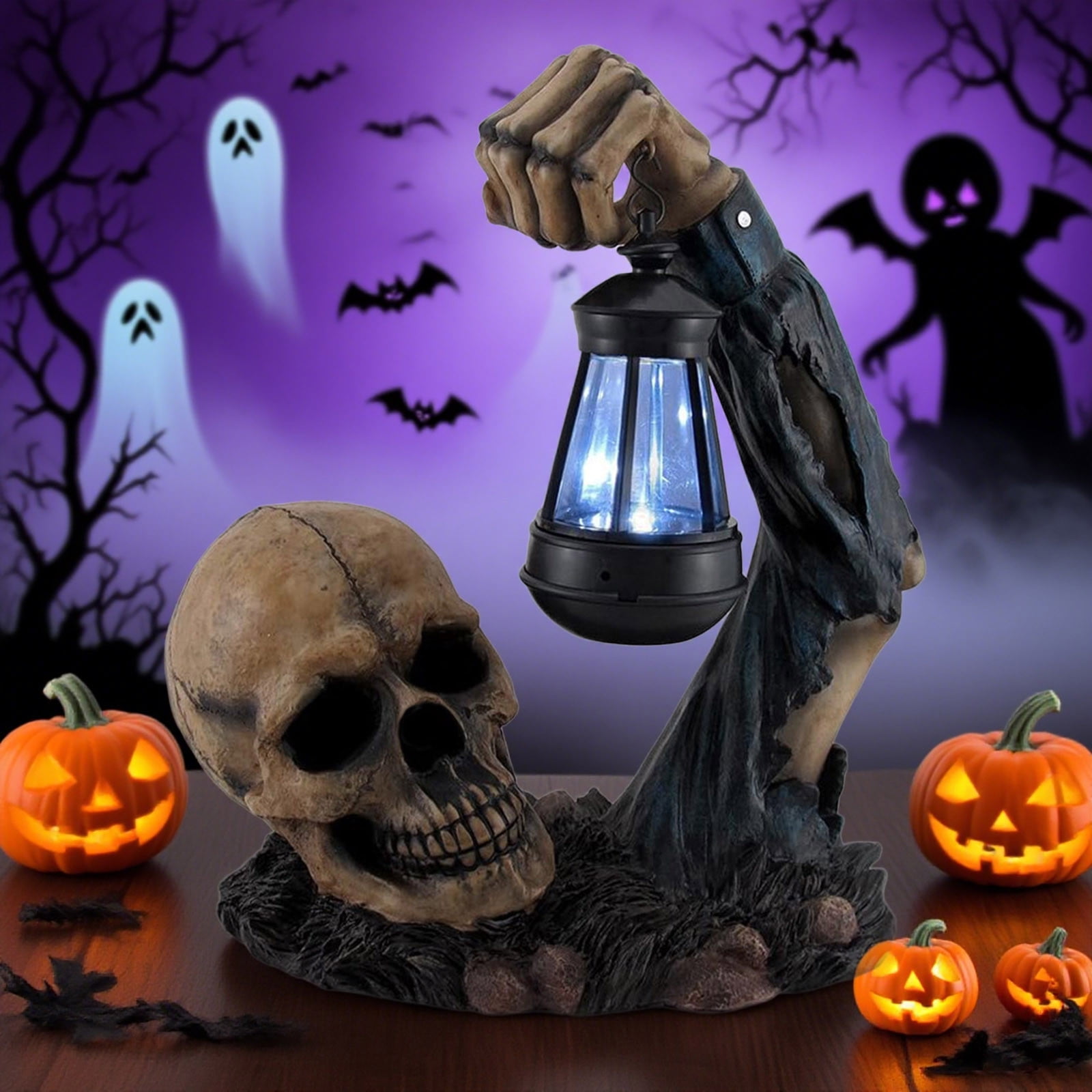 Taotanxi Halloween Decorative,Realistic Skeleton Skull Statue Home ...