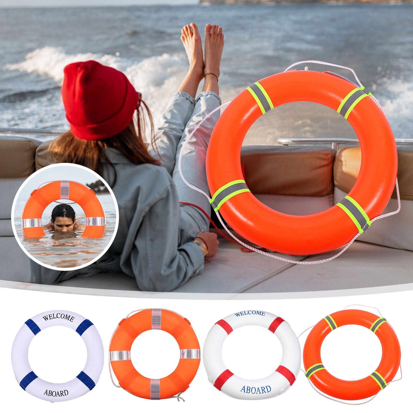 Taotanxi Lifebuoy Set 20Inch Life Preserver Ring And Water Floating ...
