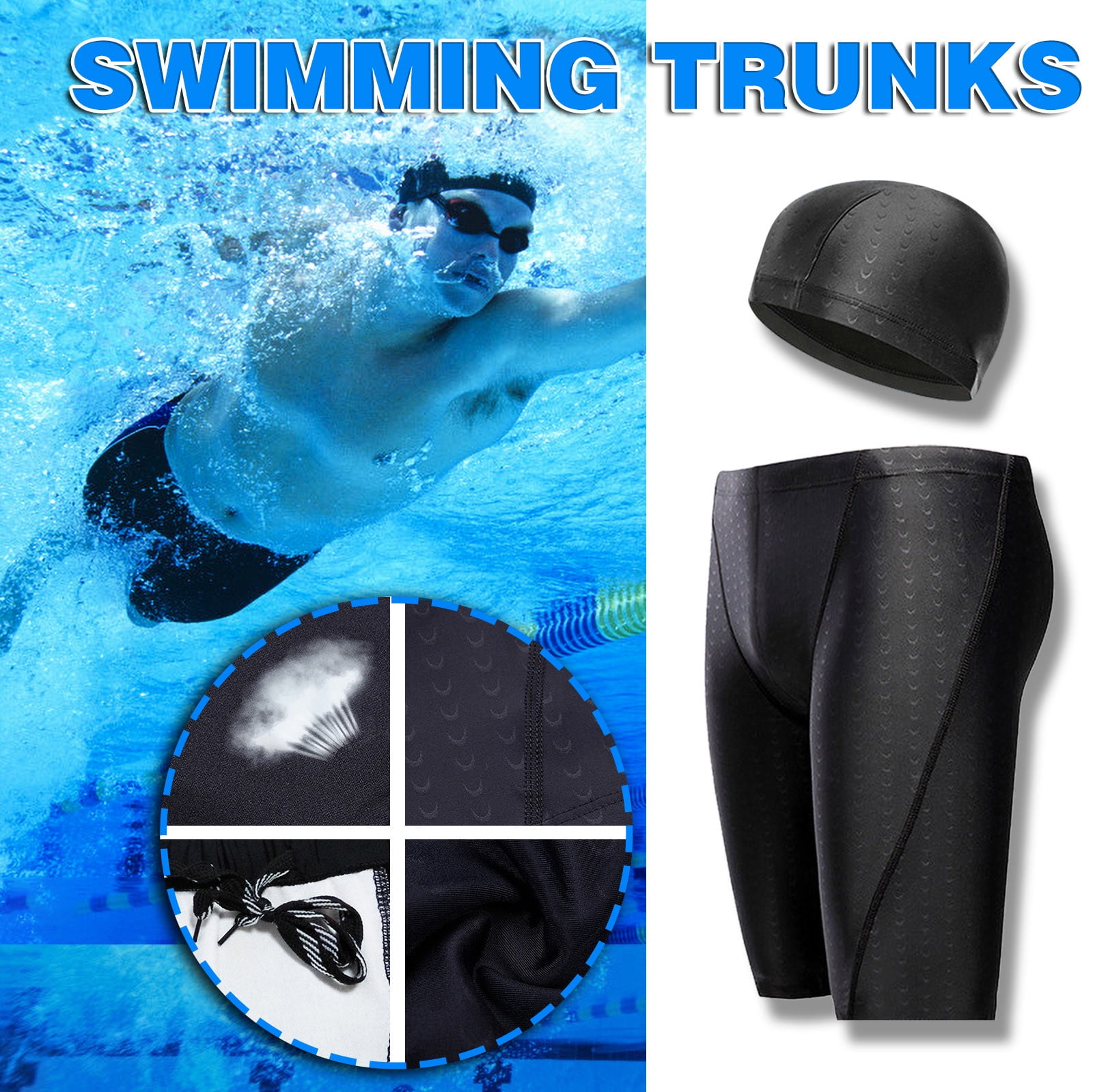 Taotanxi Men'S Swim Jammers - Athletic Training Endurance Swimsuits ...