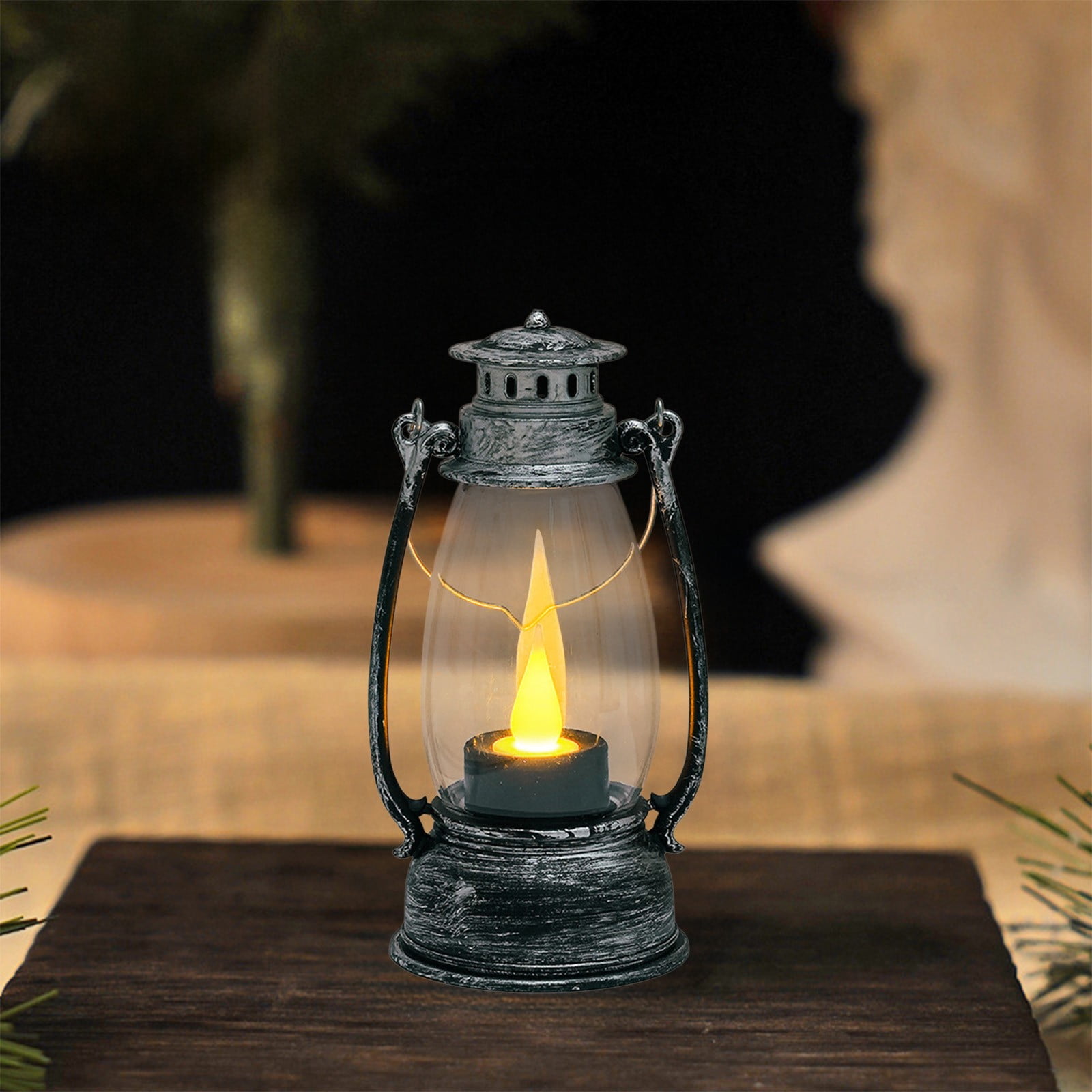 Taotanxi Mini Lantern Decorative with Flickering LED Candle, 5Inch ...