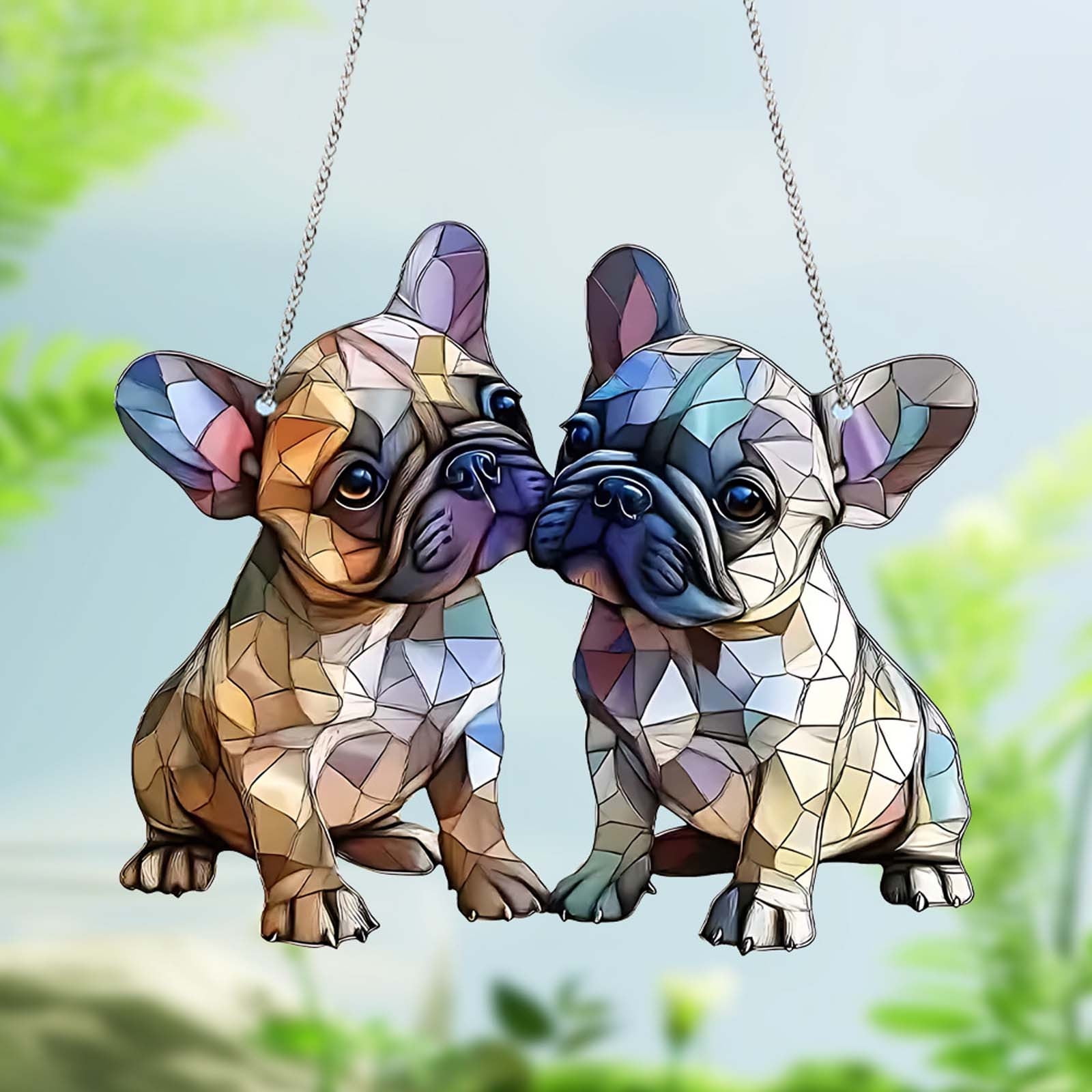 Taotanxi New Valentine'S Day Two Little Dogs 2D Flat Acrylic Hanging ...