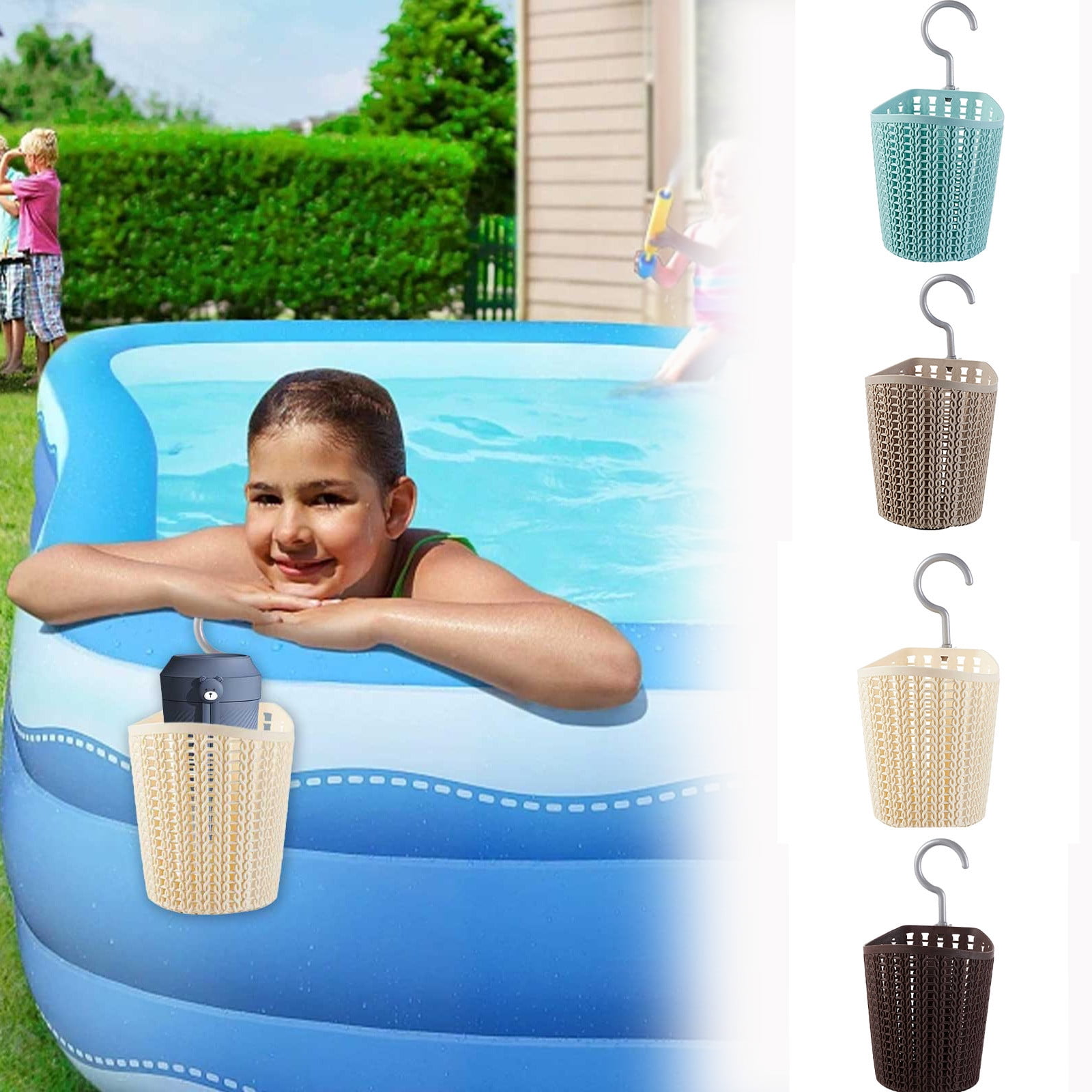 Taotanxi Pool Cup Holders for Above Ground Pool With Round Top Bars ...