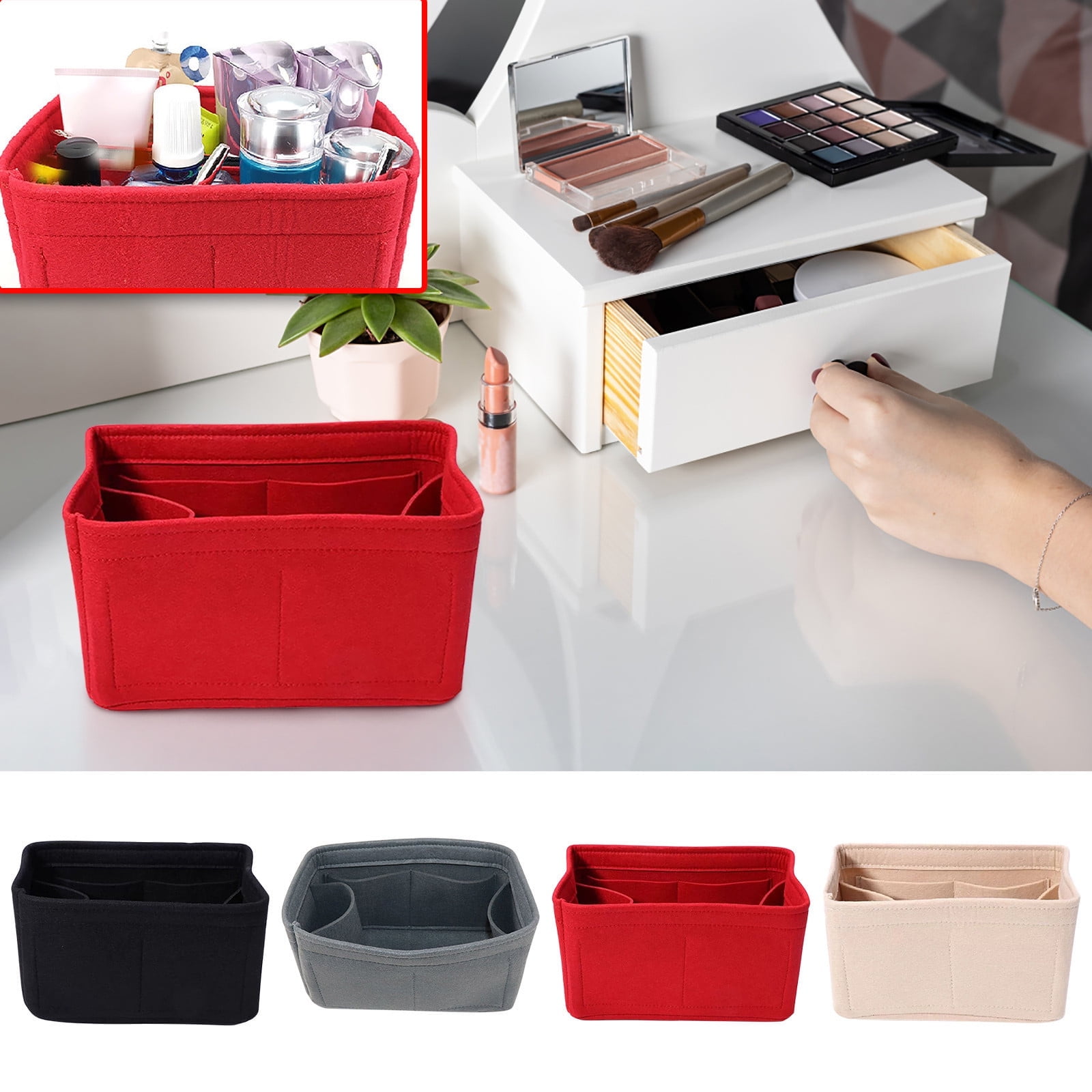 Taotanxi Purse Organizer Insert Felt Bag Organizer Handbag Organizer ...