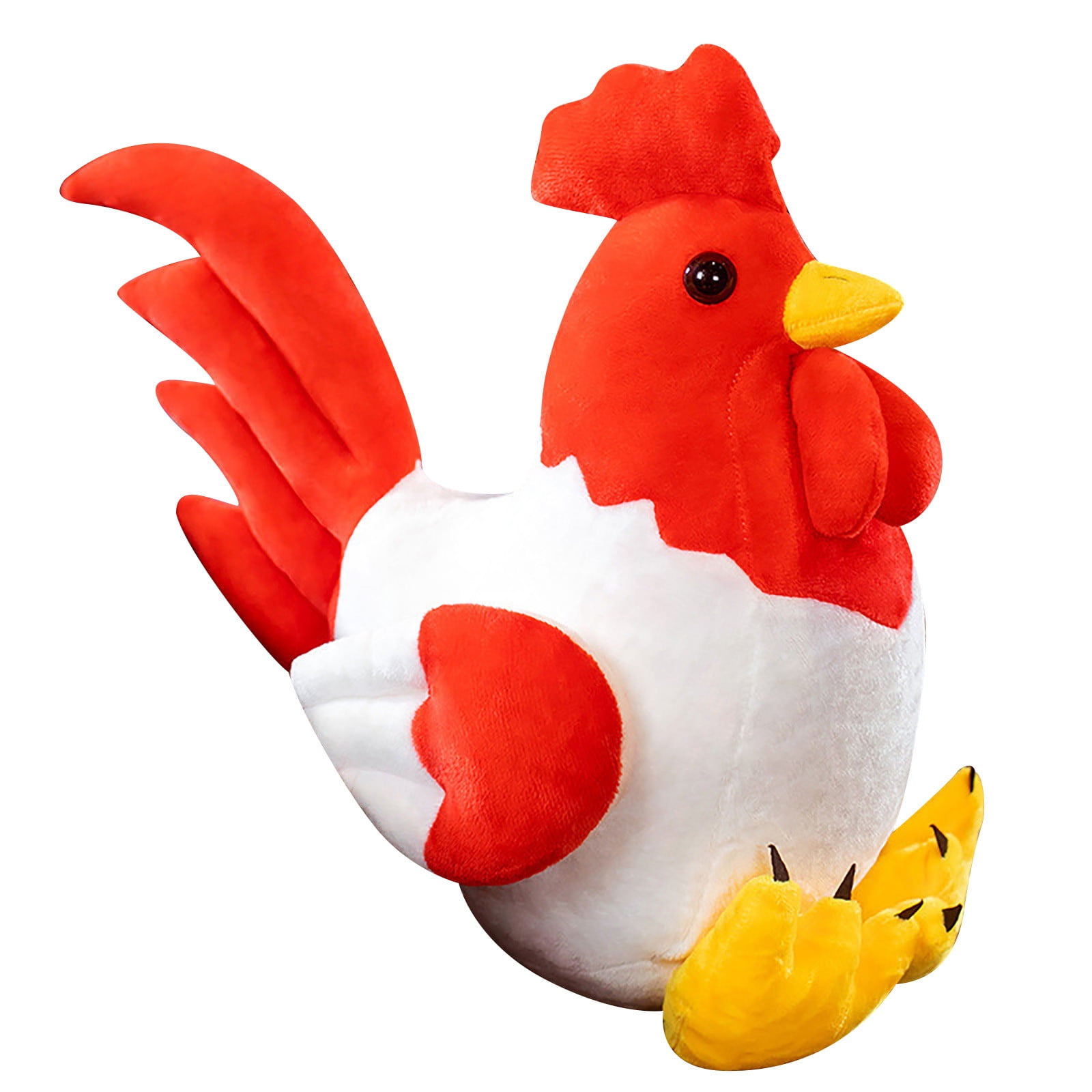 Taotanxi Red And White Chicken Doll, Simulation Chicken Doll Large ...