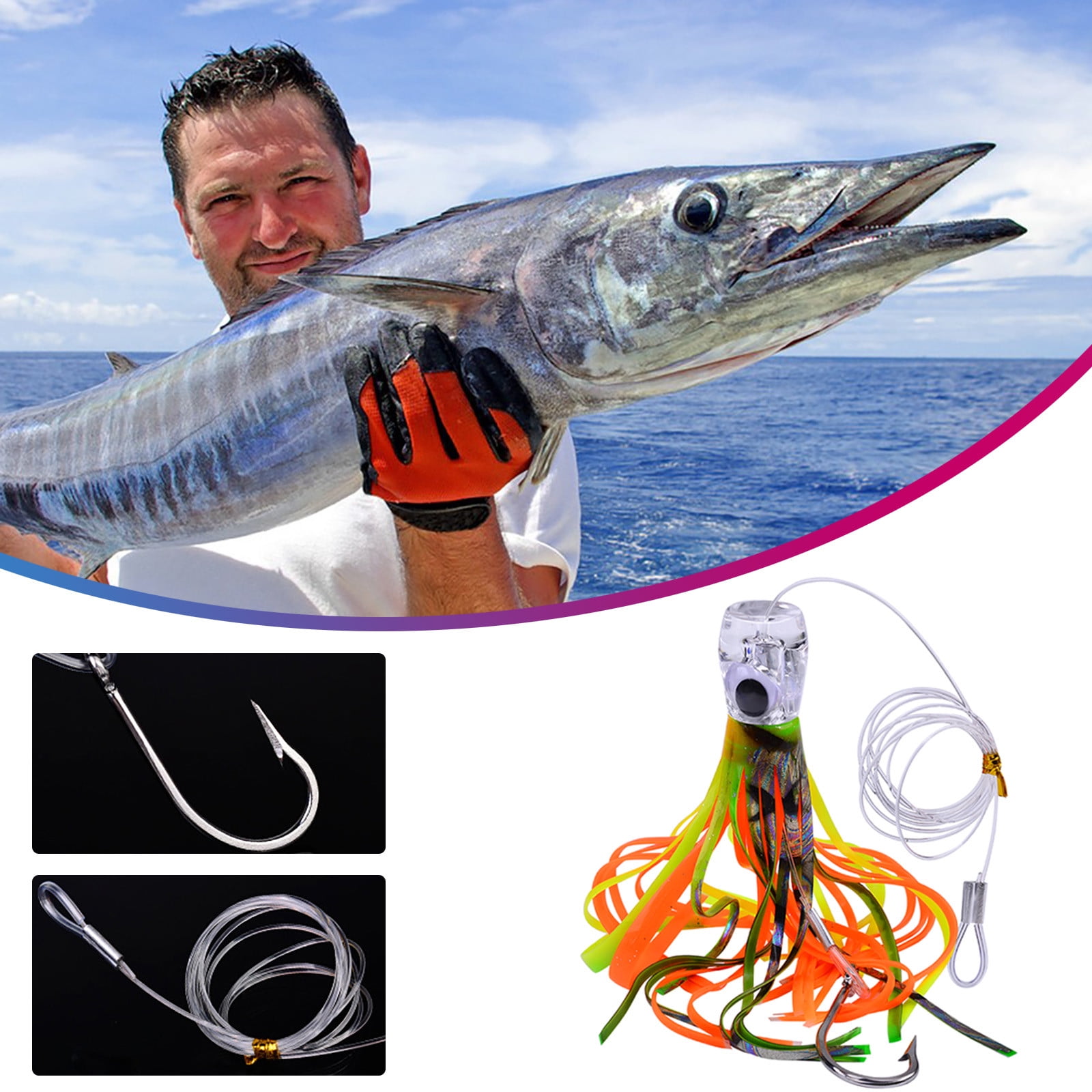 Taotanxi Trolling Lures Saltwater, 6/9inch Offshore Big Game Trolling ...