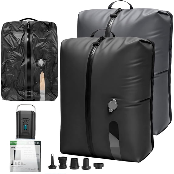 Taotique Travel Vacuum Bags with Pump, 16L Compression Packing Cubes ...