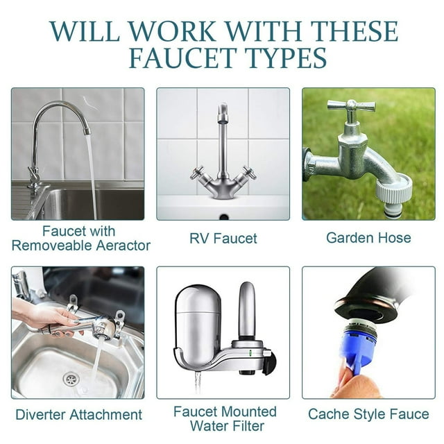 Tap Adapter,Tap Adapters 7pcs Size Tap Fit Removable Sink Adapters Fit ...