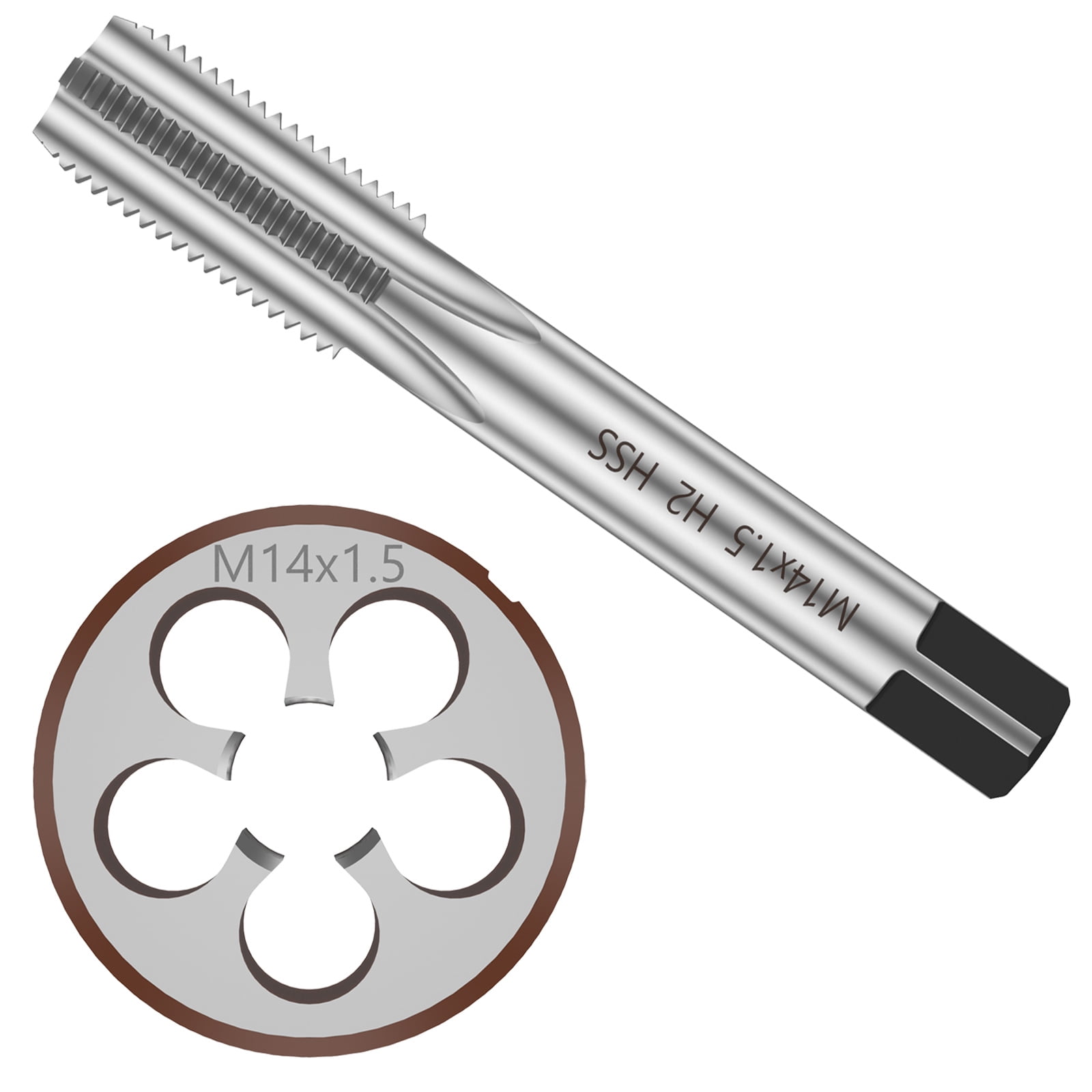 Tap and Die Set High Speed Steel Metric Tap and Round Die Kit Hand ...
