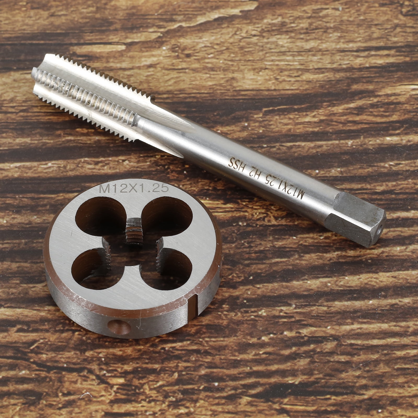 Tap and Die Set High Speed Steel Metric Tap and Round Die Kit Hand ...