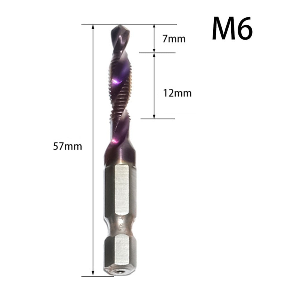 Tap Drill Bit Hex Shank HSS Screw Bit Screw Machine Compound Tap M3-M10 ...