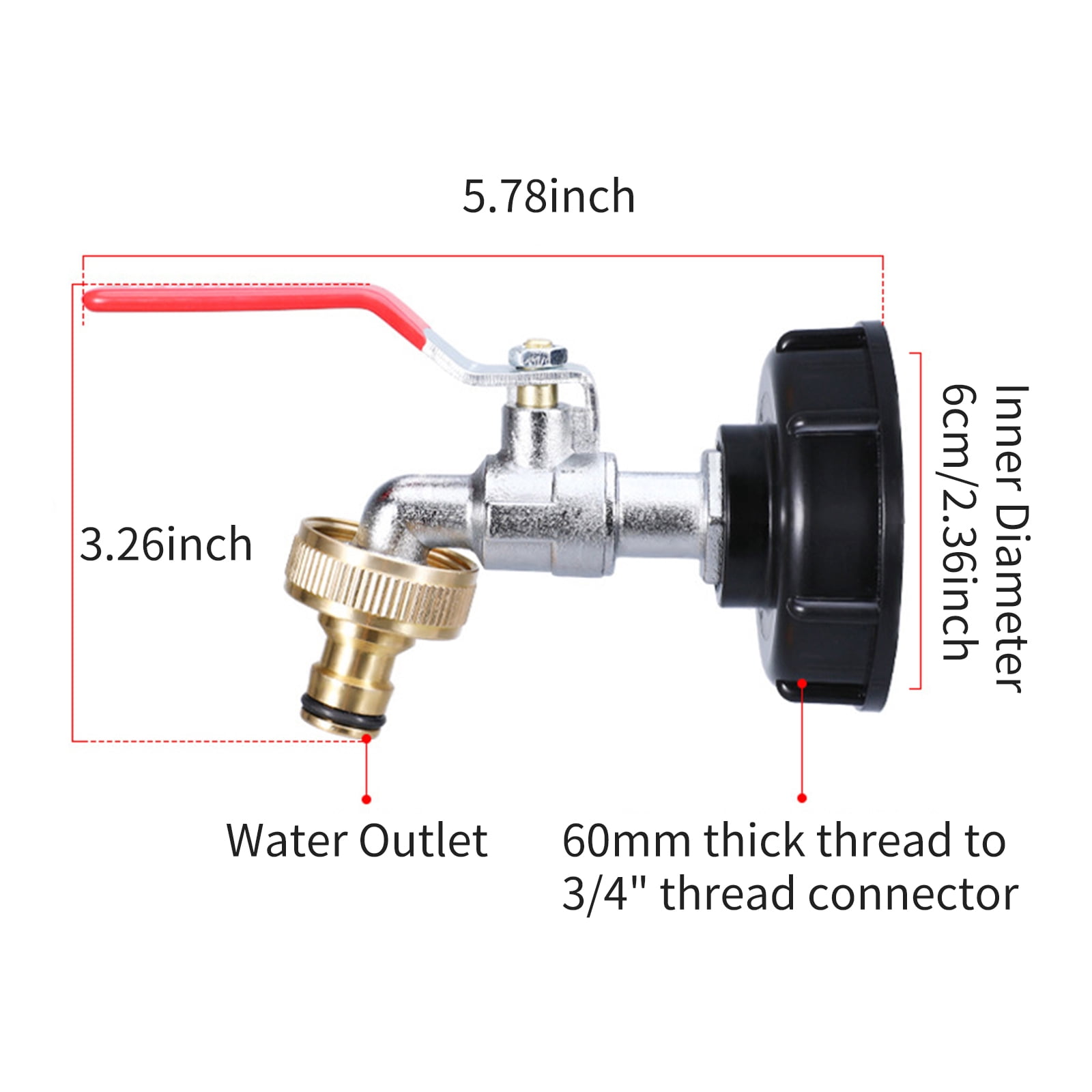 Tap Faucet,Ibc Adapter Valve Ibc Drain Adapter Tap Adapter Valve Oil ...