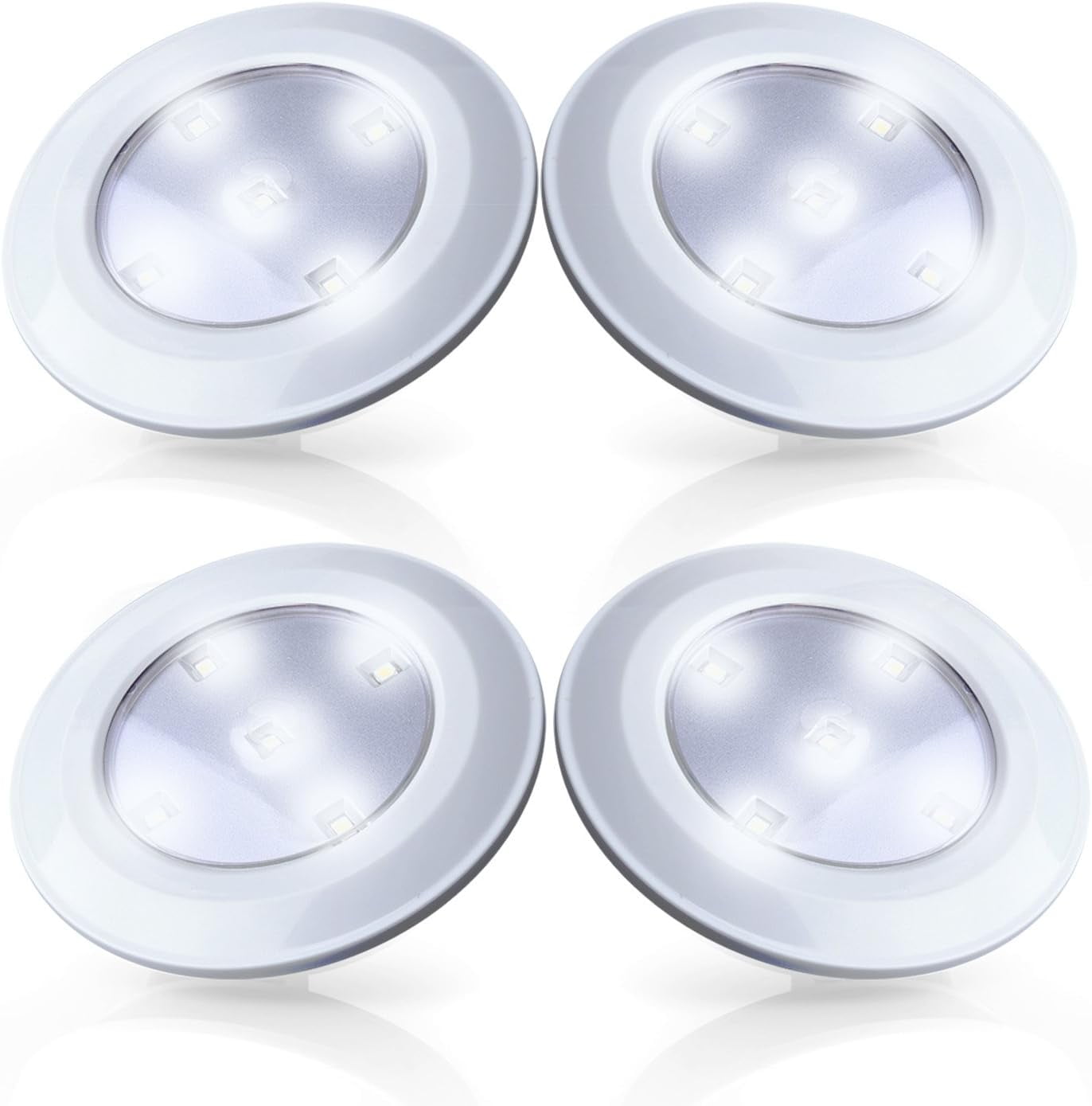 Tap Lights 4 Pack LED Battery Operated Stick On Lights Wireless Closets ...