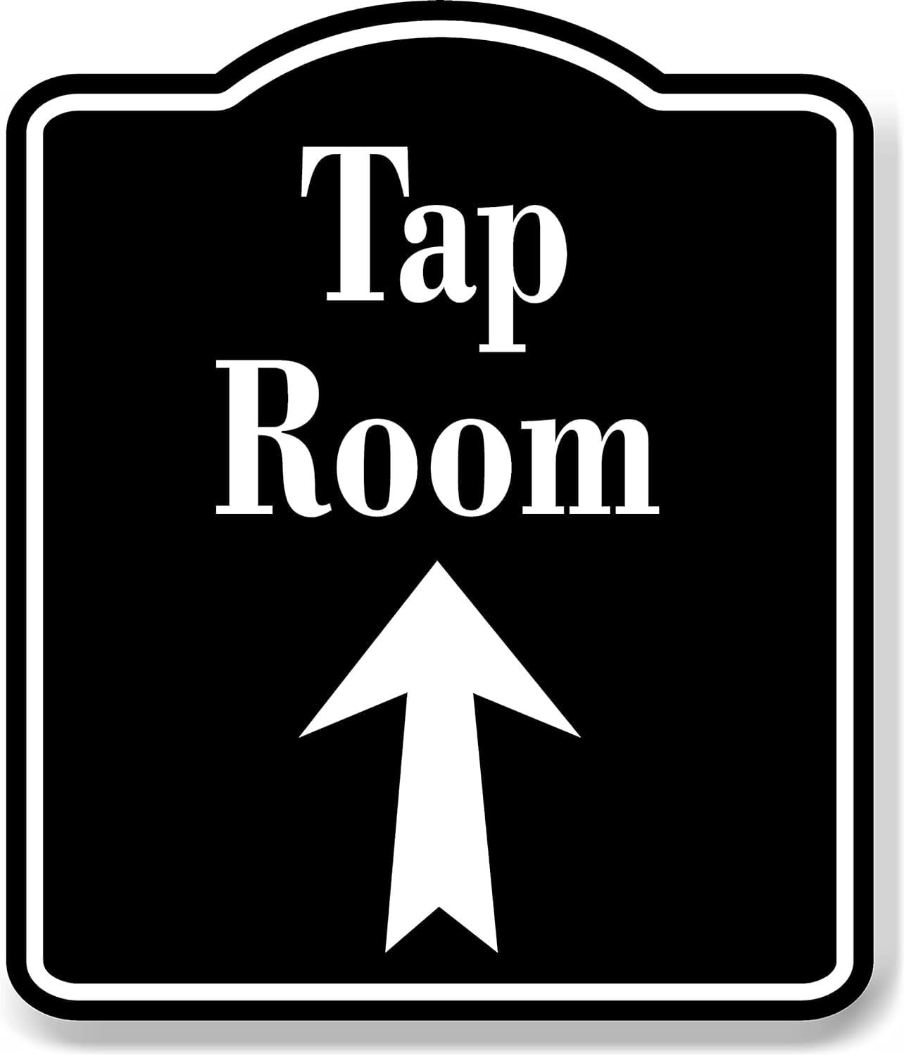 Tap Room Bar Up Arrow BLACK Aluminum Composite Sign, 20"x24" - Walmart.com