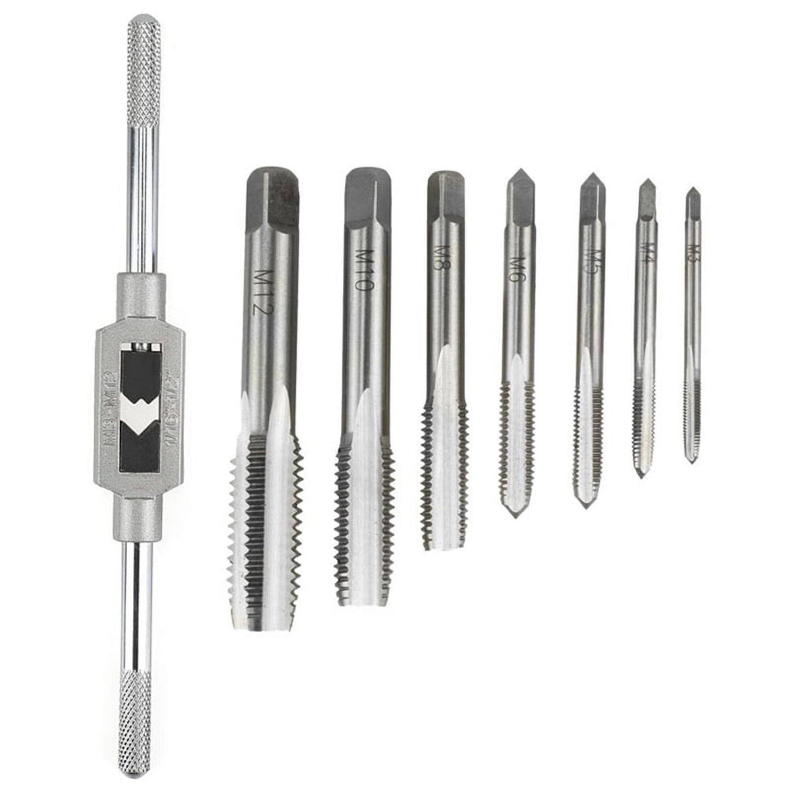 8 in 1 Tap Tool Set Thread Metric Machine Hand Screw Thread Plug Taps ...