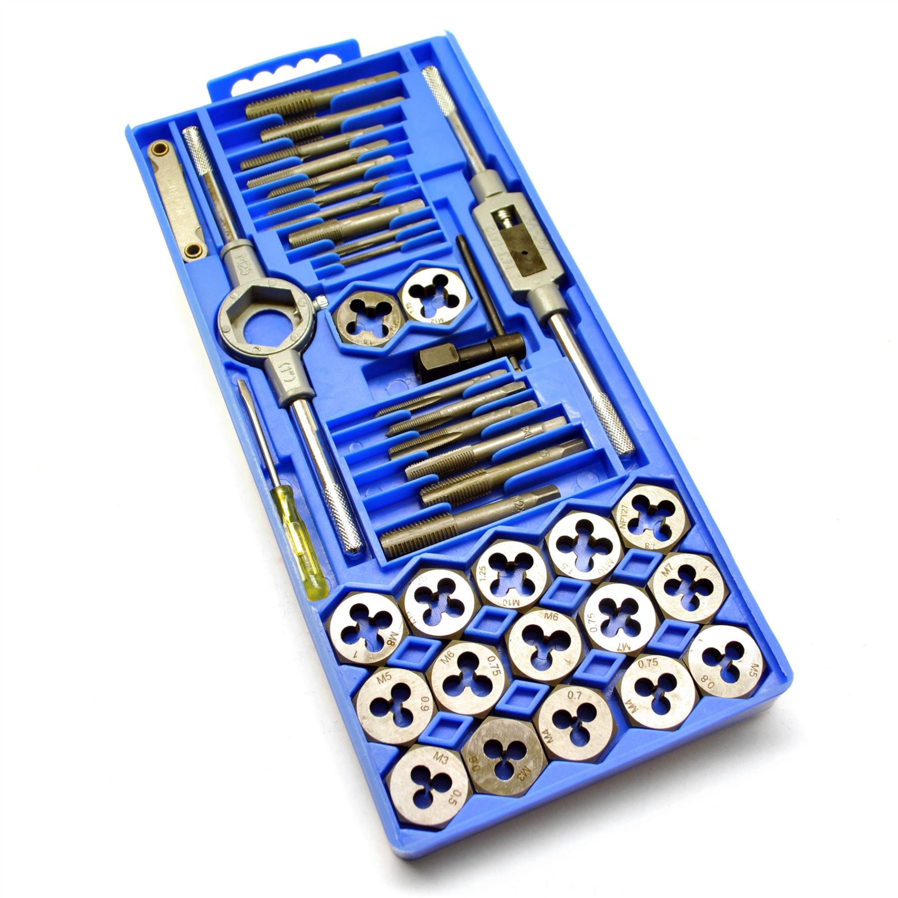 Tap and Die Set Metric 40pc Set M3 to M12 Thread Repair Plug TE435 ...