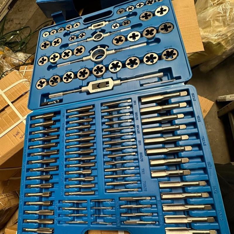 Tap and Die Set - Metric Taps 110 PCs Set M2-M18 HSS Metric Thread Taps ...