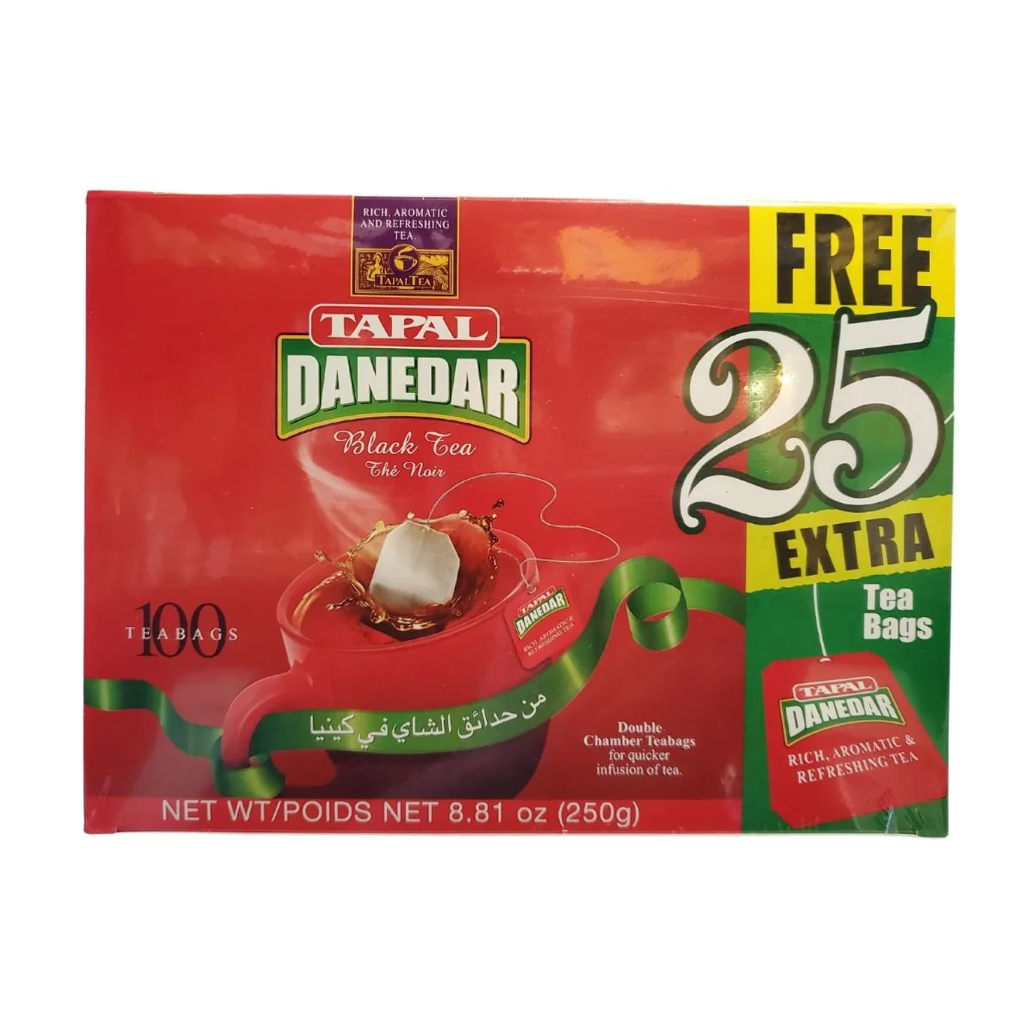 Tapal Danedar Black Tea 100 Round tea Bags 125 Extra (Pack of 6 ...