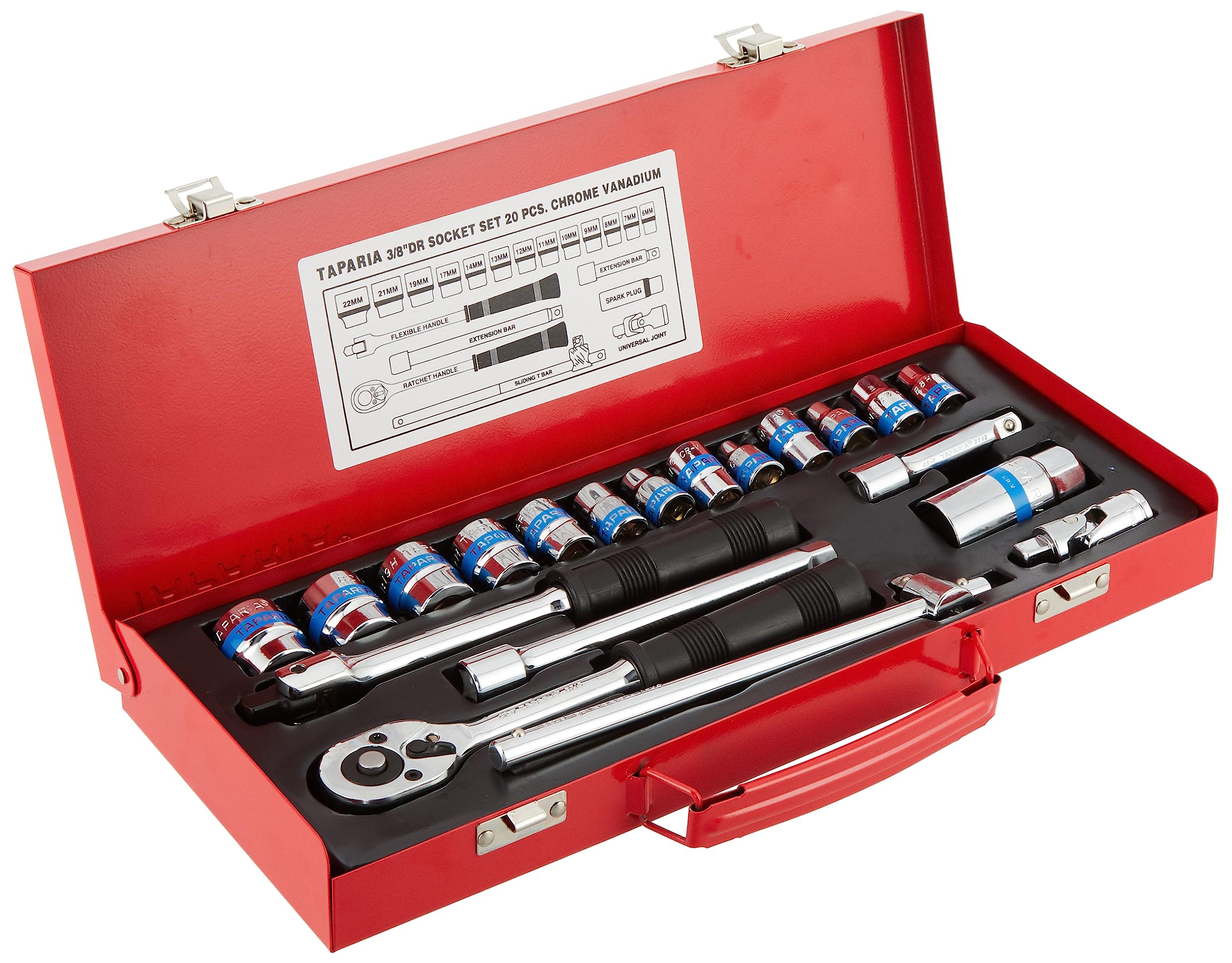 Taparia Socket Set 3/8" Square Drive - Walmart.com