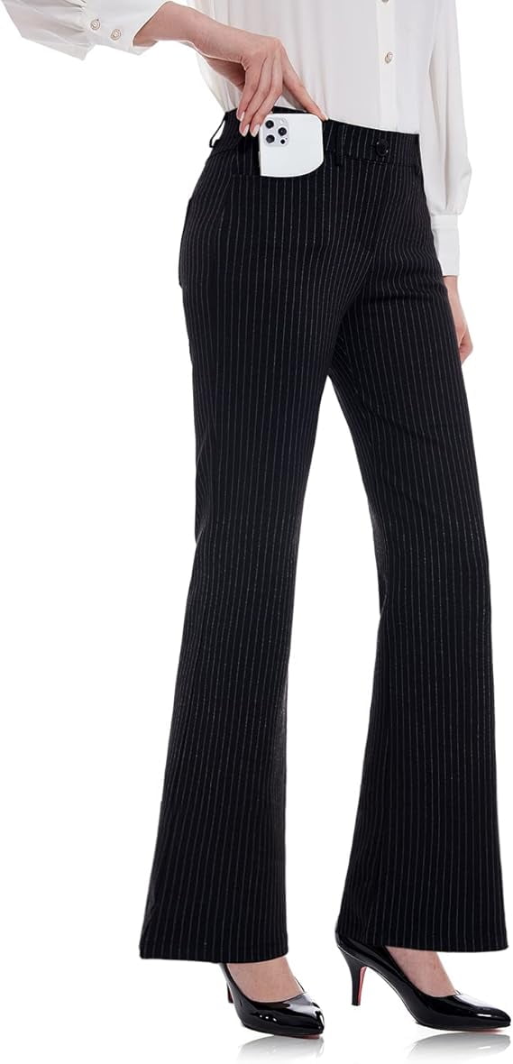Tapata Women's 26'' Stretchy Bootcut Dress Pants with Pockets Tall ...