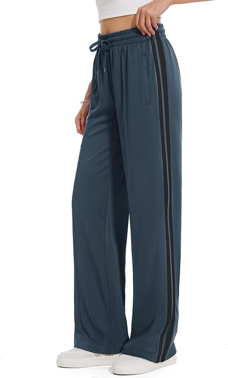 Tapata Women's 28/30/32/34 Inseam Track Pants Loose Straight Leg ...