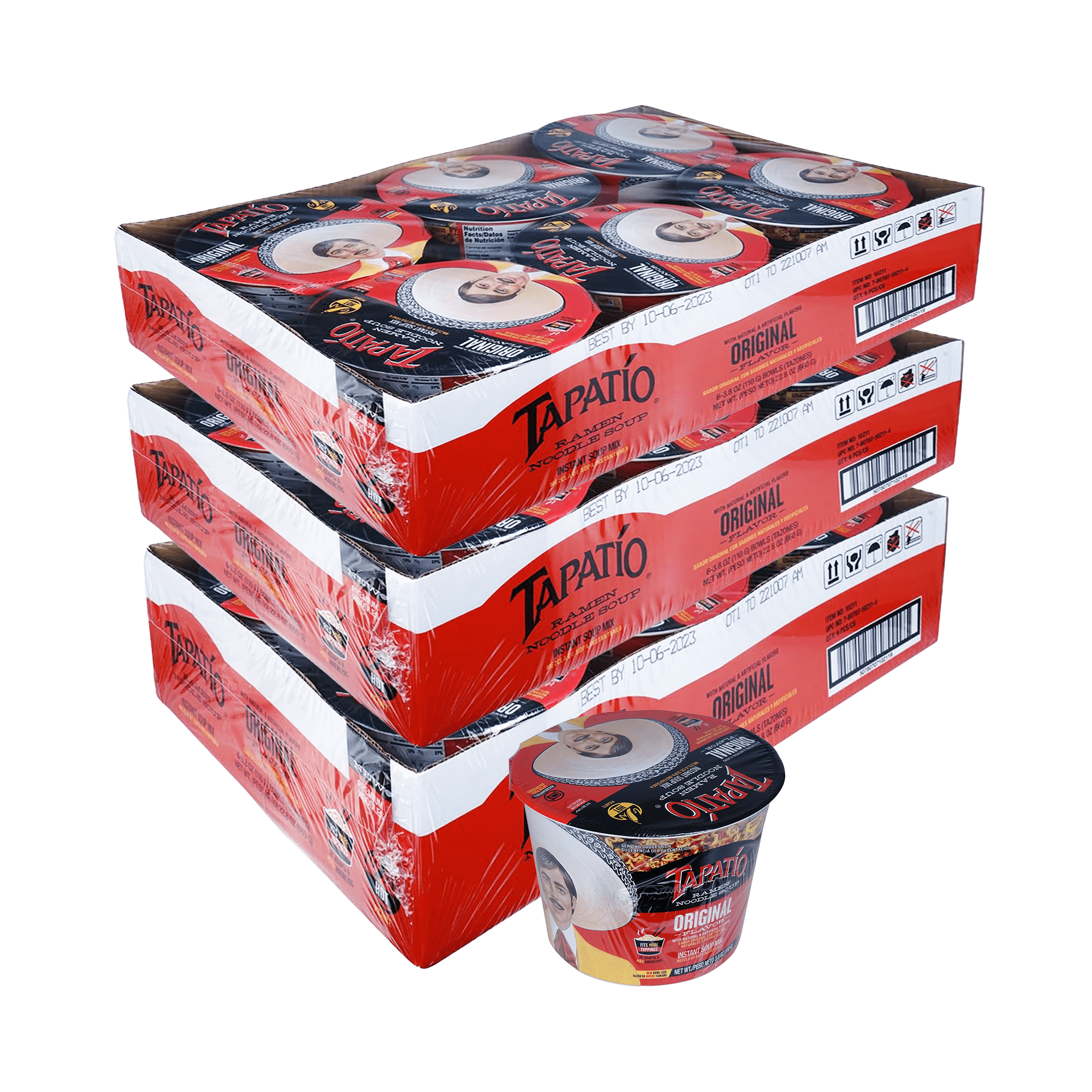 Tapatio Original Flavor Ramen Noodle Soup, 3.7 oz (Pack of 18 ...