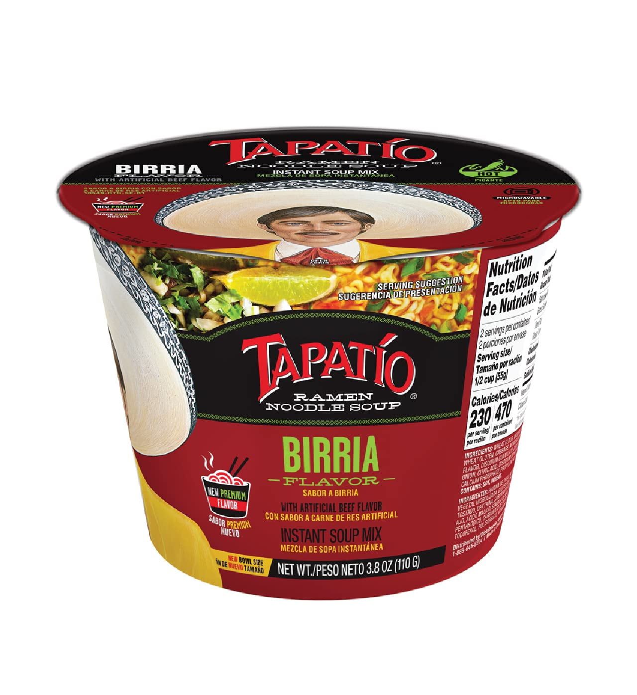 Tapatio Ramen Noodle Soup Birria Flavor (Pack of 48) - Walmart.com