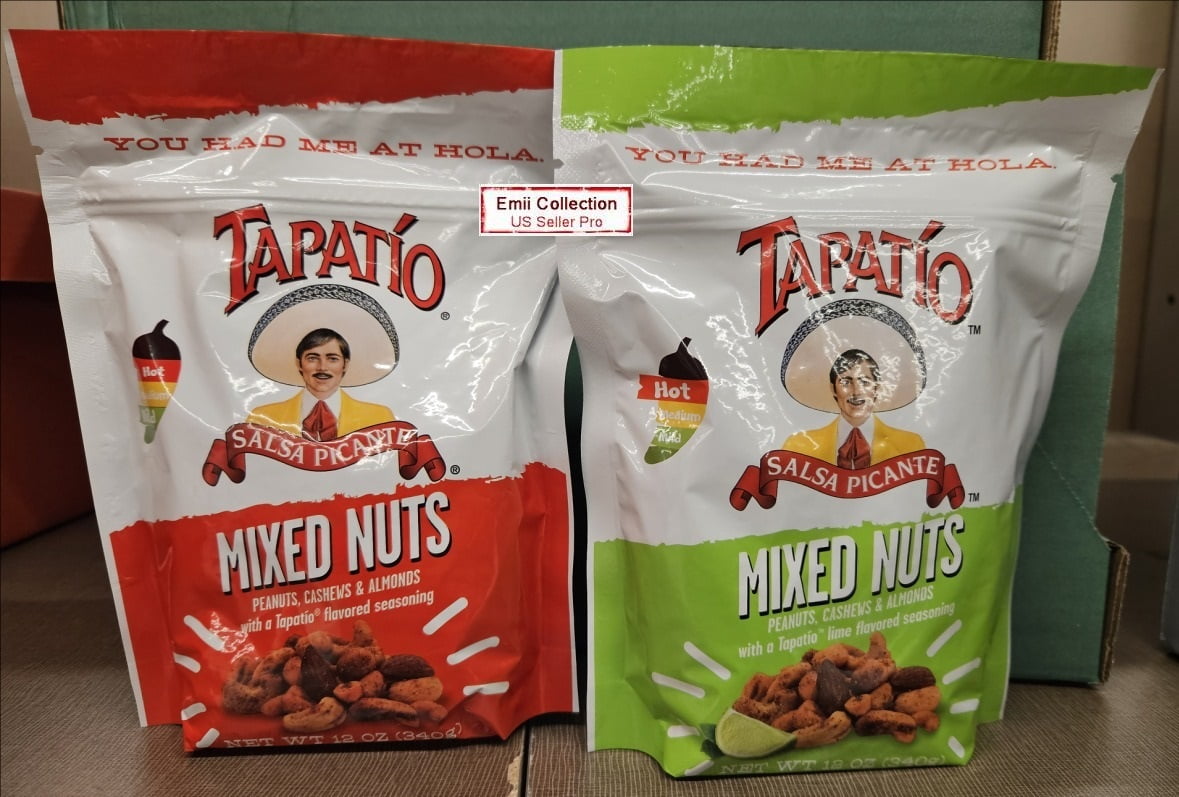 Tapatio Salsa Picante Mix Nuts Mild & Hot 12oz 340g (2 Bags) - Walmart.com