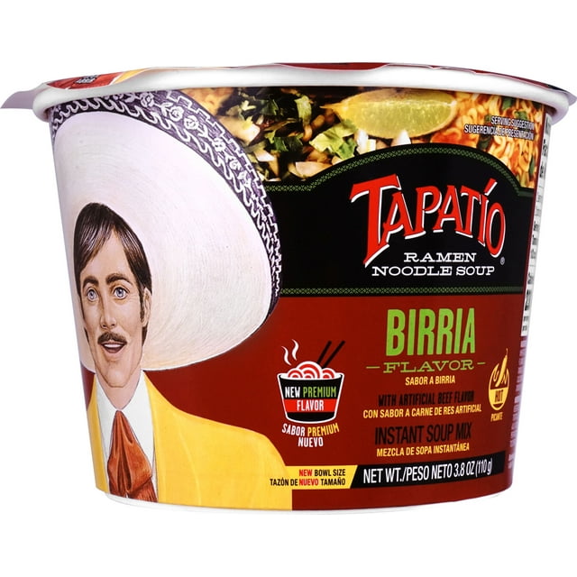 Tapatio Spicy Birria Ramen Noodle Soup Bowl, 3.8oz - Walmart.com