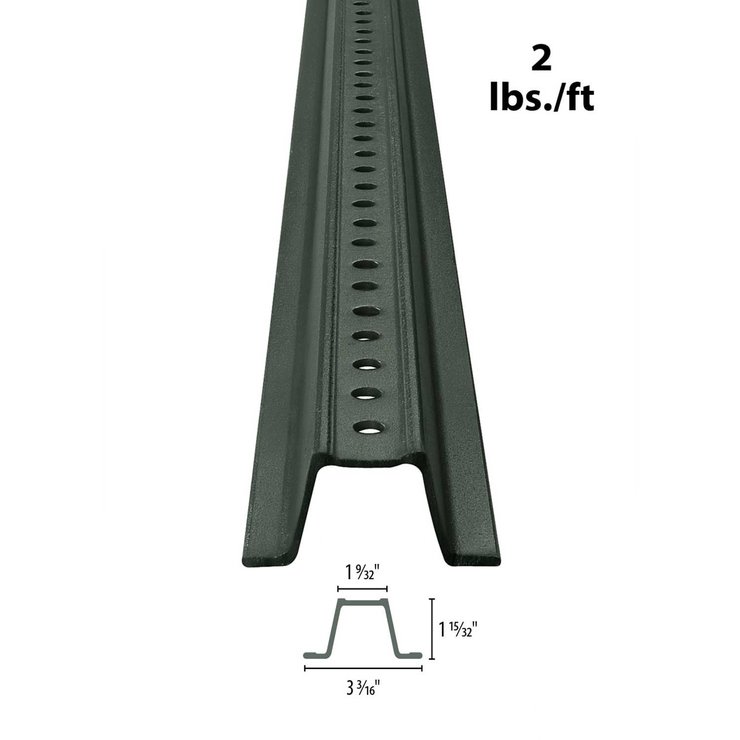 Tapco 054-00004 U-Channel Sign Post, 10'L, Green - Walmart Business ...
