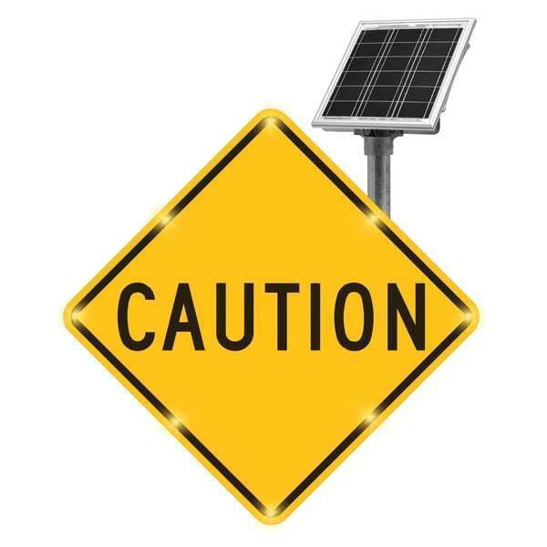 Tapco LED Sign,Caution,Aluminum,30" x 30" 2180-C00065 - Walmart.com