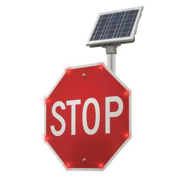 Tapco Blinkersign, R1-1, 48in, Stop, DG3, Red, Solar 2180-00207 ...
