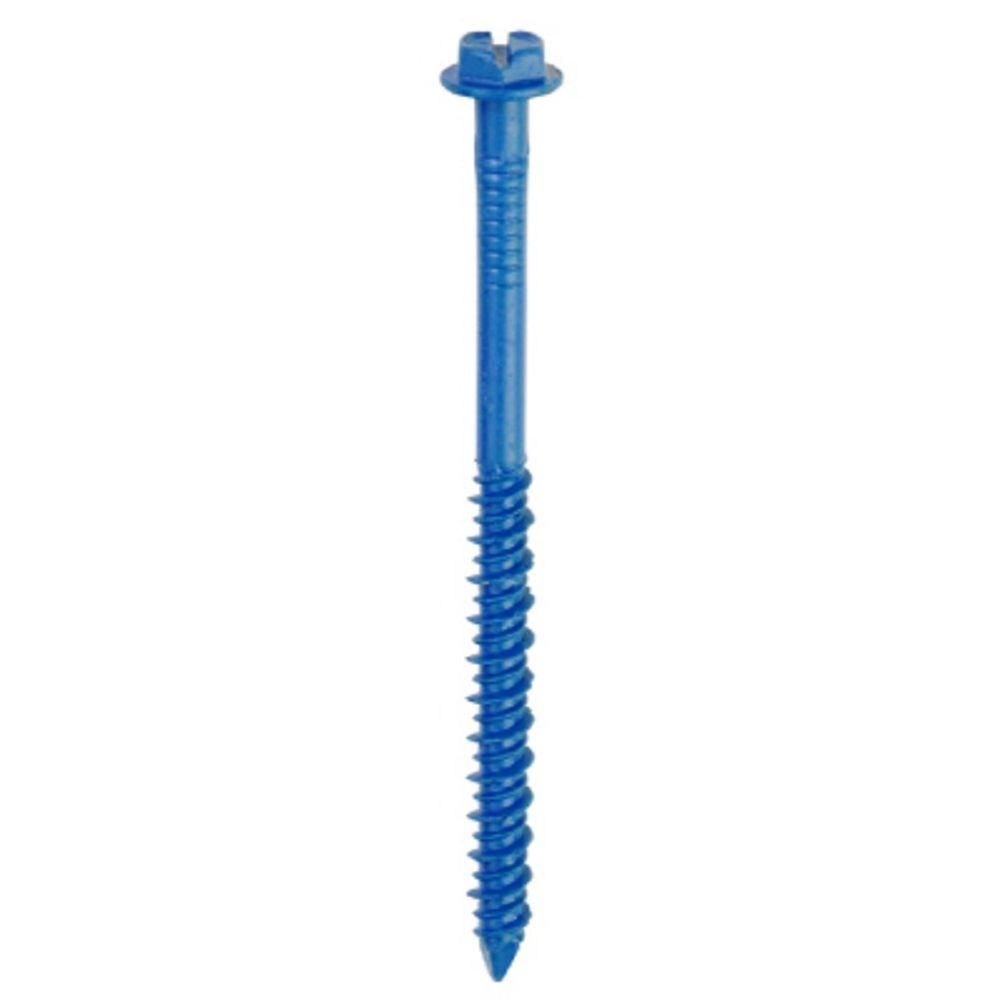 Tapcon 24320 Hex-Washer-Head Concrete Anchors, 1/4" x 1-3/4", 75-Count, Each - Walmart.com