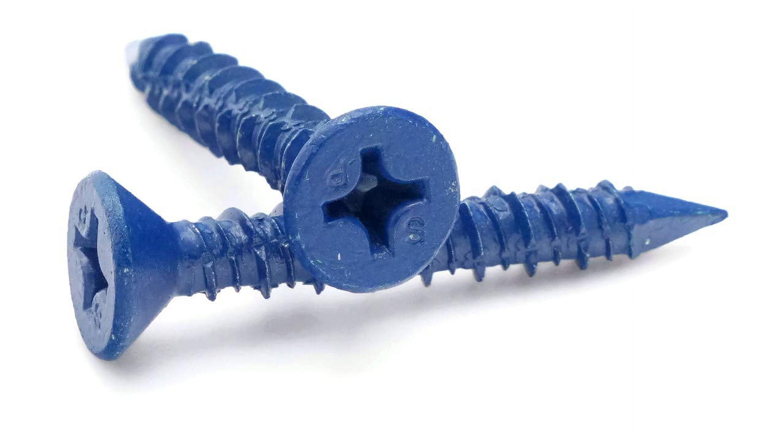 Tapcon Concrete Screws Phillips Flat Head Concrete Screws To Anchor Masonry, Block & Brick " X 3 ...