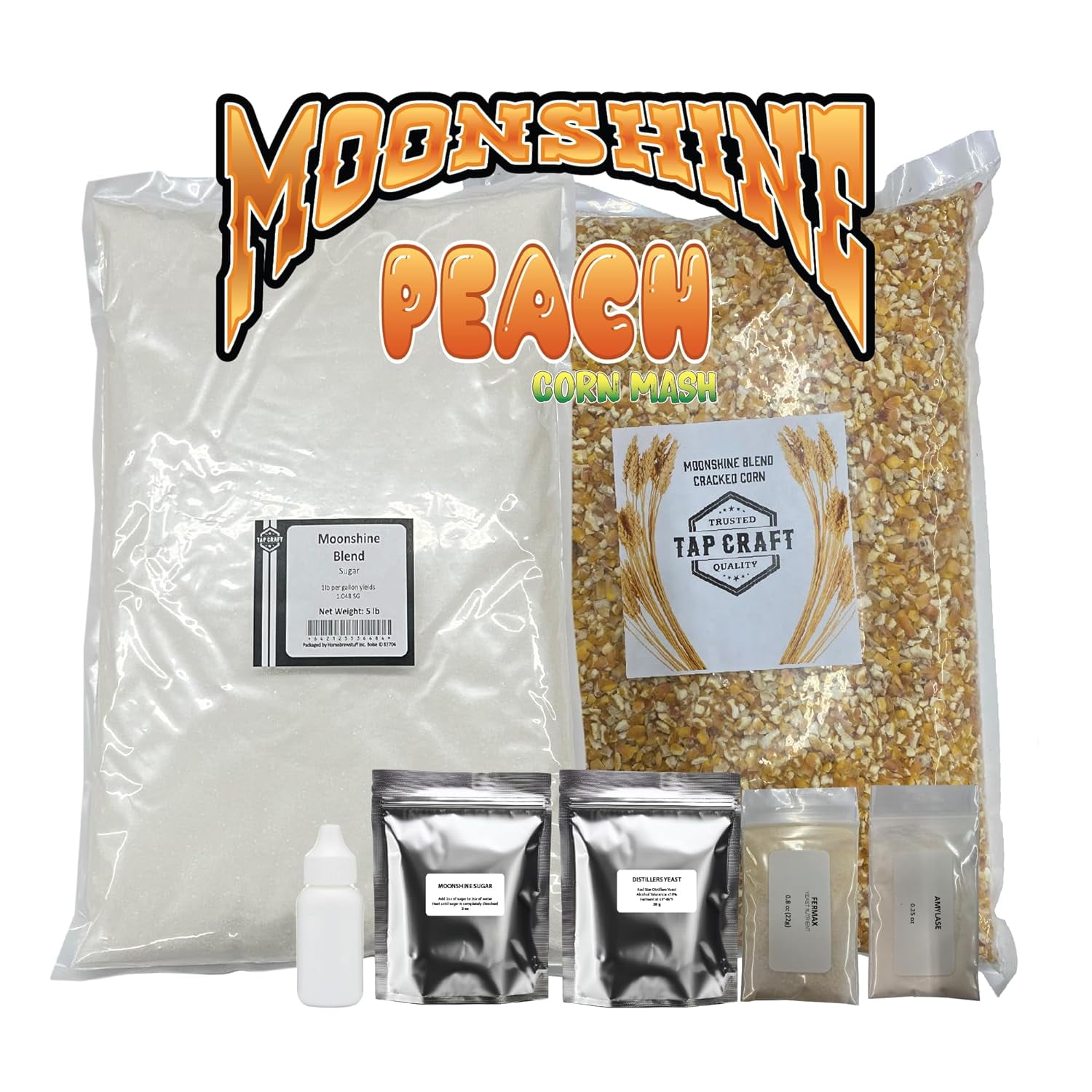 Tapcraft - Peach Moonshine Mash Recipe Kit - Make Your Own Peach ...