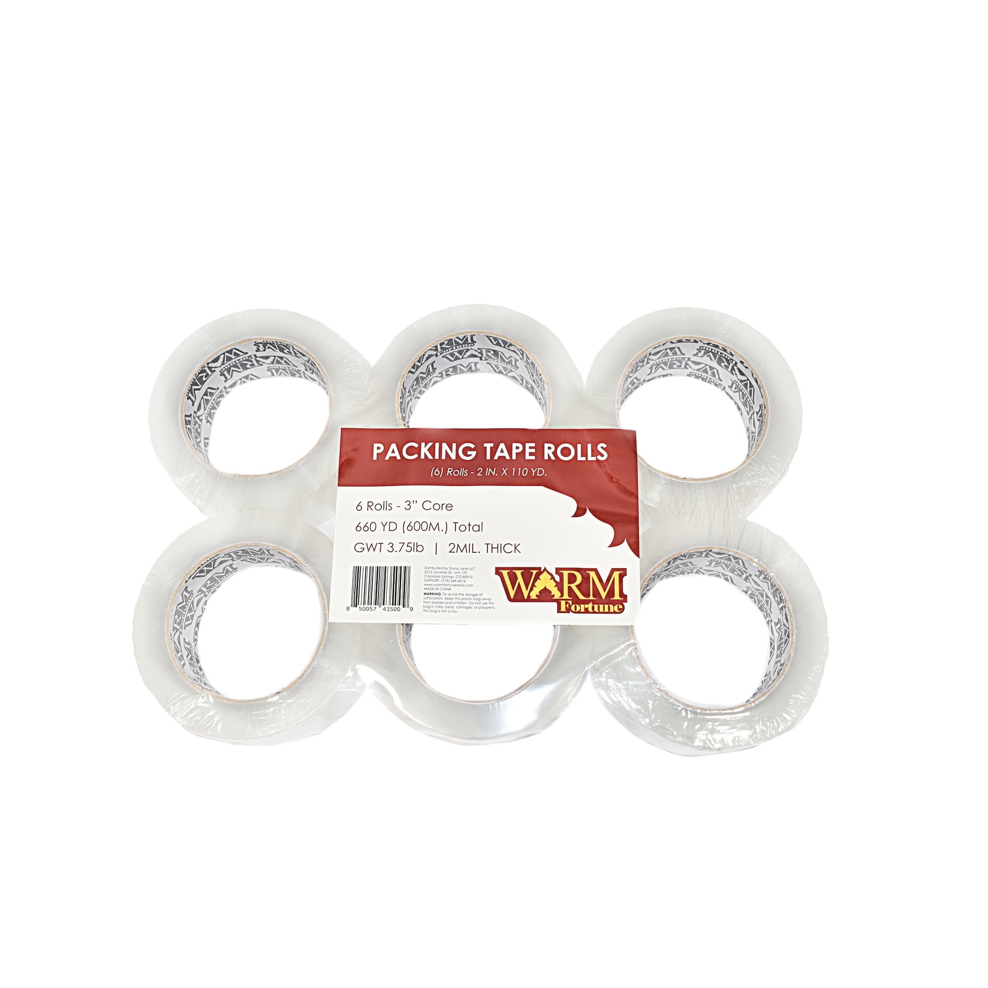 Tape 2”x110YD, 2mm (6 ROLLS) - Walmart.com