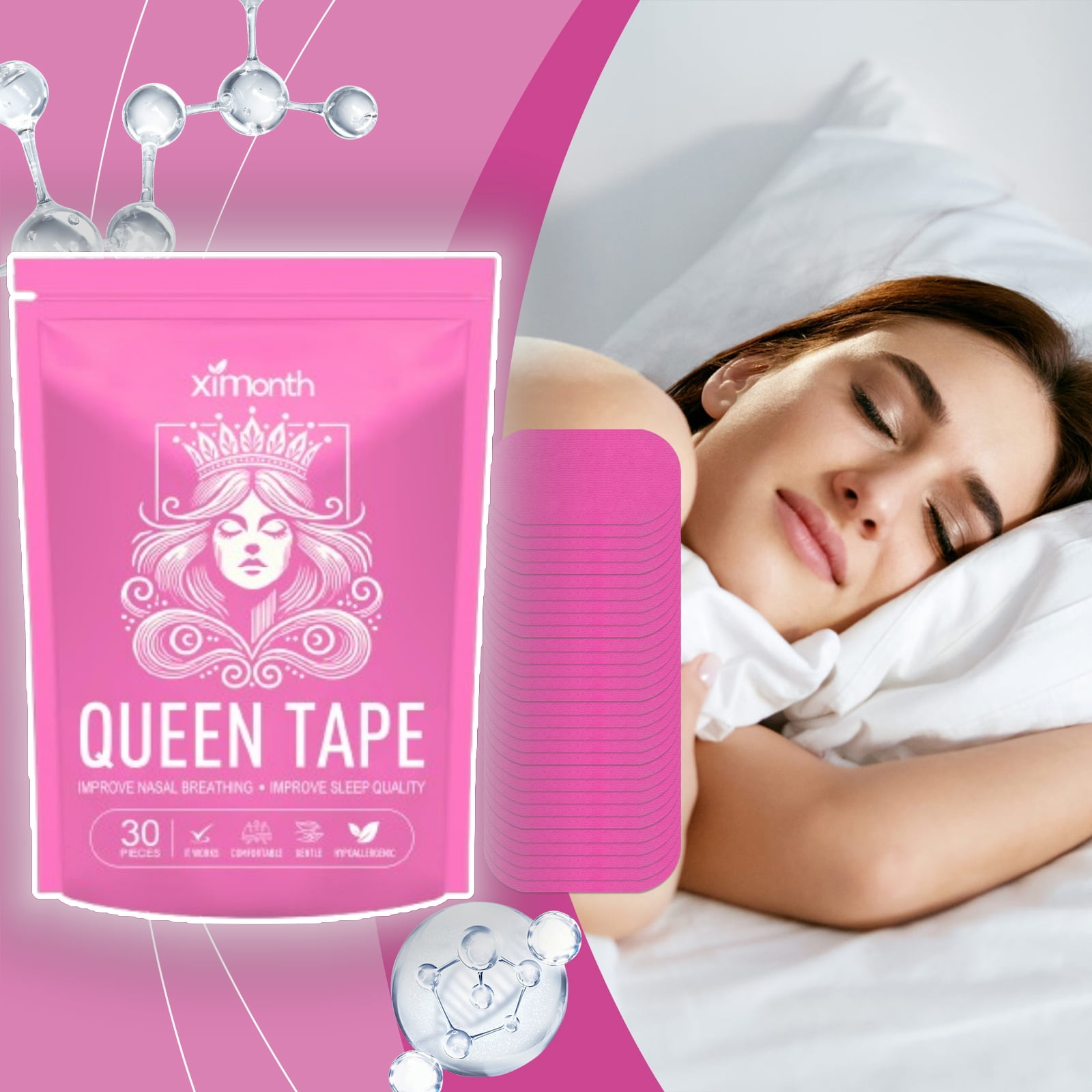 Tape (30 Strips) - Hypoallergenic & Easy Removal Tape, Lifts Away ...