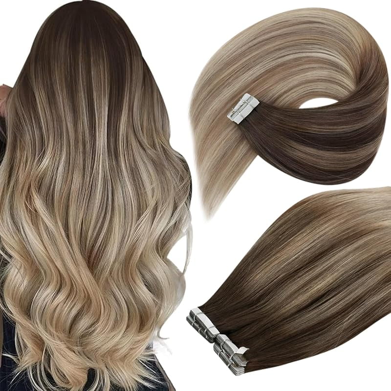 Tape in Hair Extensions Black Ombre Human Hair Extensions Tape in ...