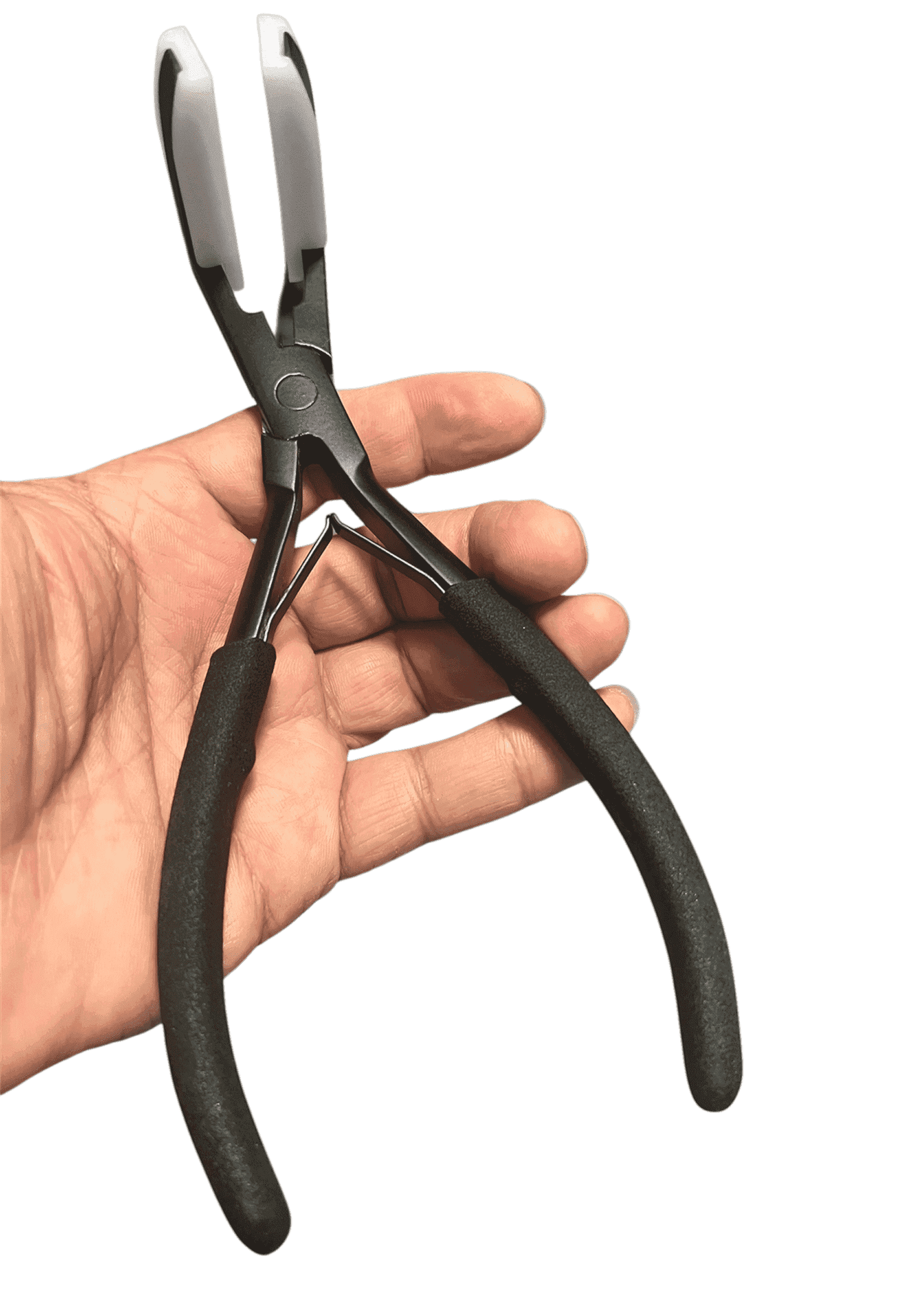 Black Professional Tape-In Hair Extension Pliers, Large Stainless Steel ...