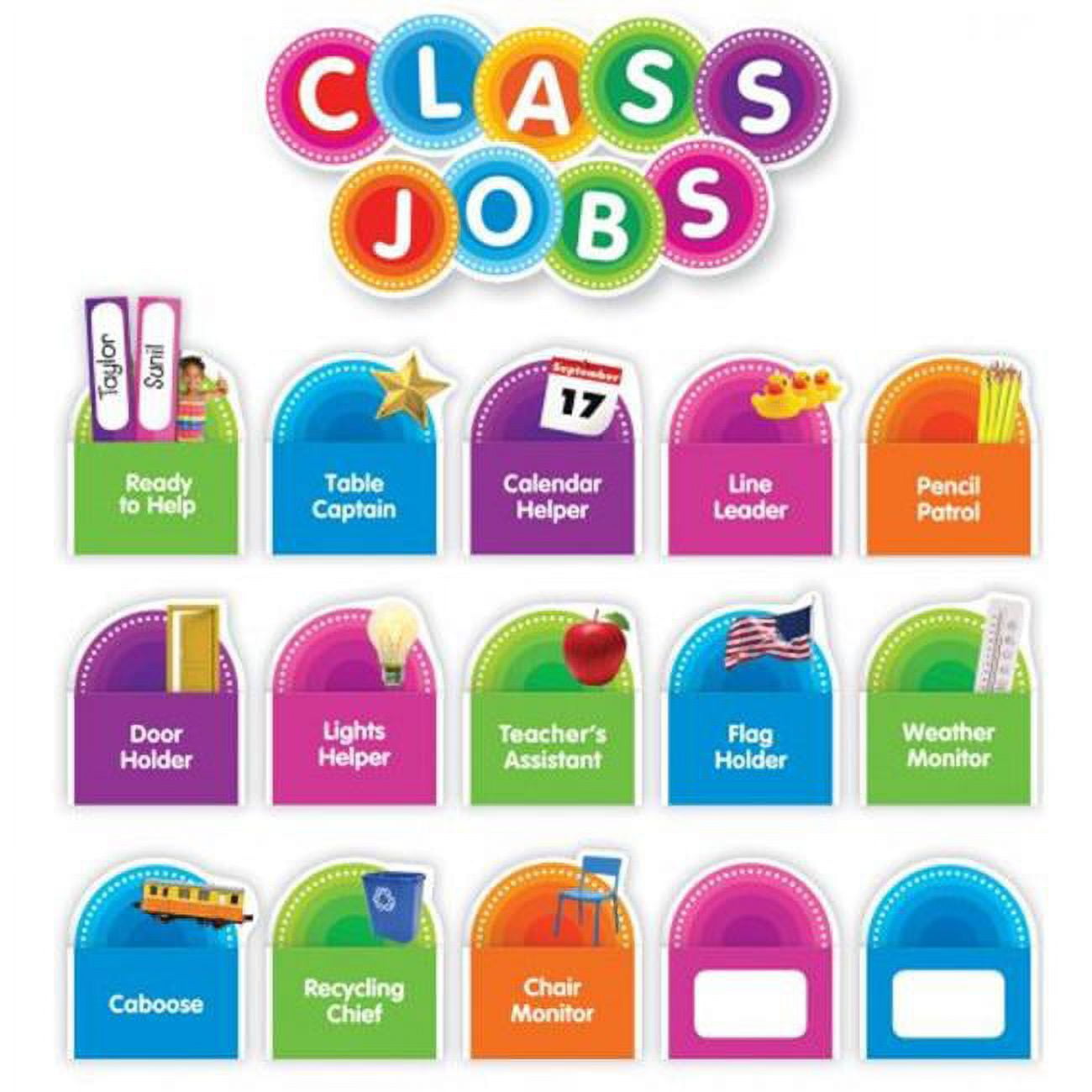 Tape It Up Class Jobs Bulletin Board Set, 88 Pieces - Walmart.com