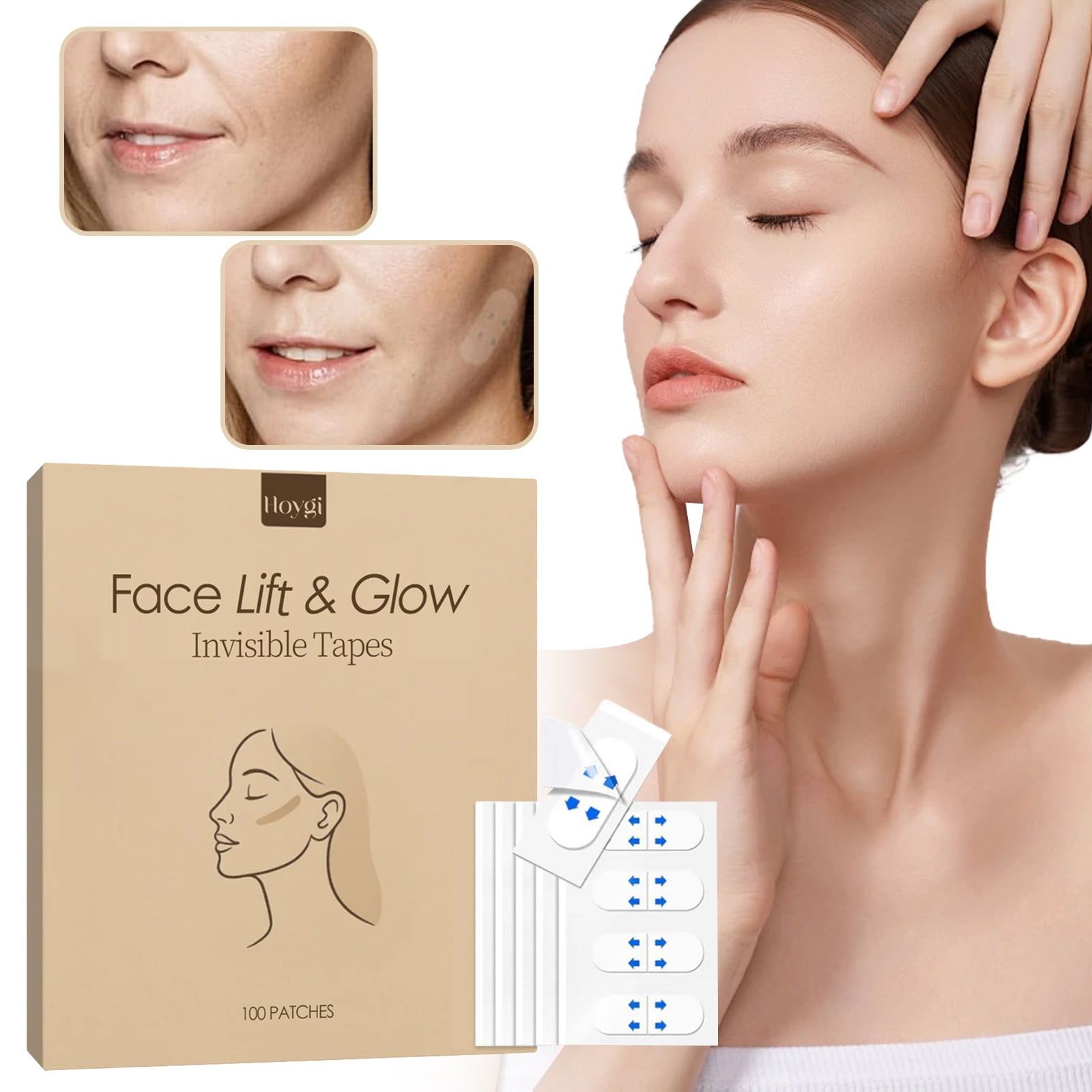 Tape Lifting Lifter Tape, Neck Facelift Tape, Invisible Makeup Tape for ...
