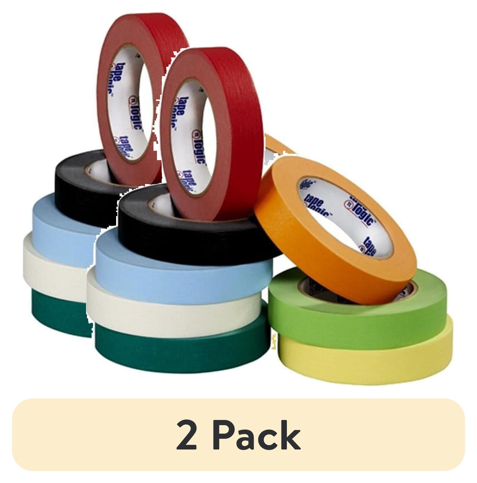 (2 pack) Tape Logic 1/4" x 60 Yards Masking Tape Light Green 12 Rolls ...