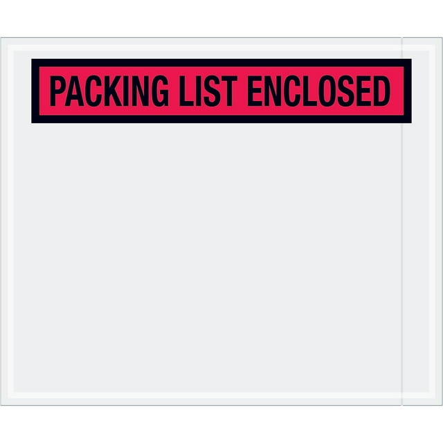 Tape Logic 10 X 12 in. 2 Mil Poly Red Packing List Enclosed Envelopes ...