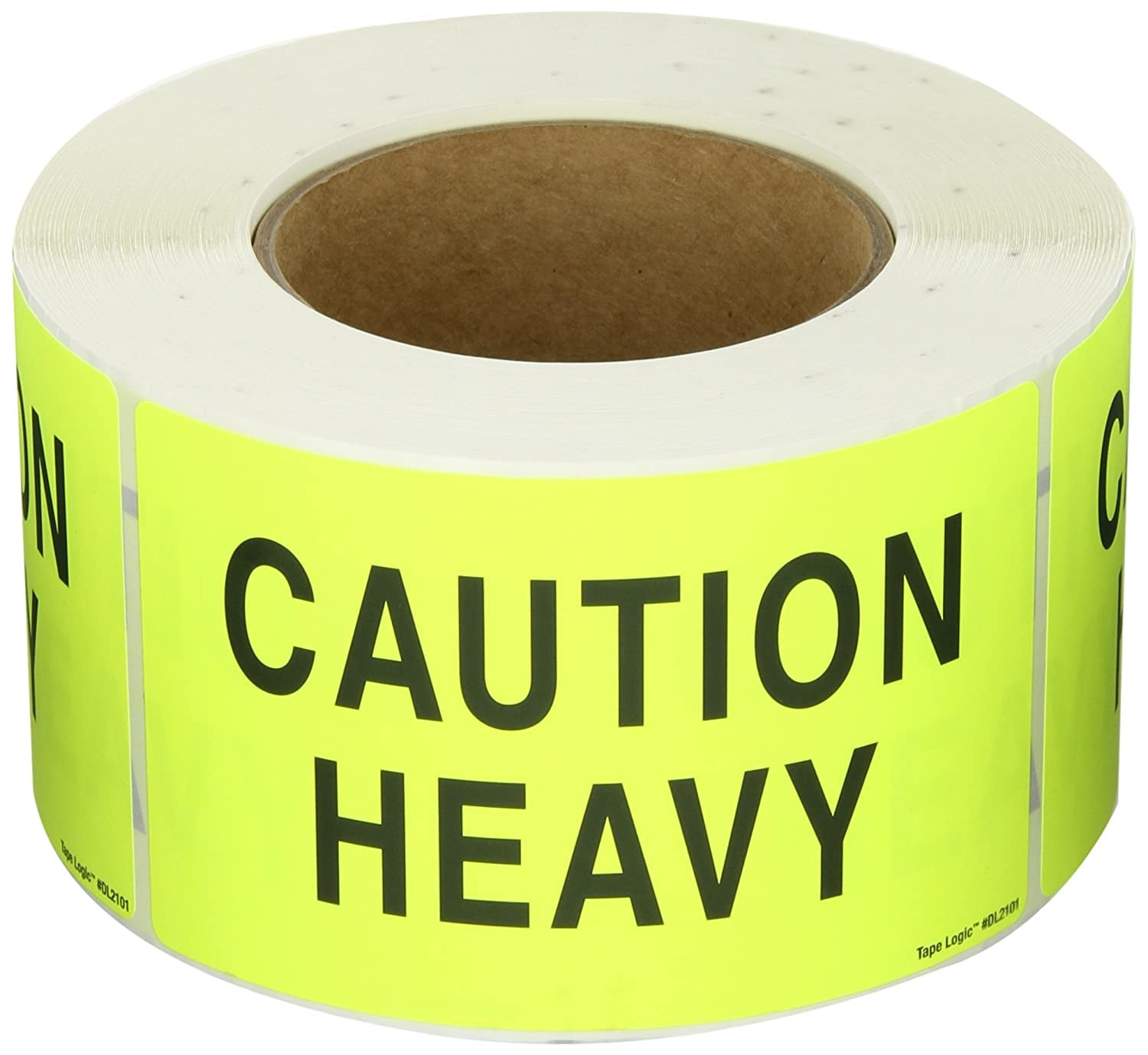 Tape Logic 3" x 5","Caution Heavy" Fluorescent Yellow Warning Sticker ...