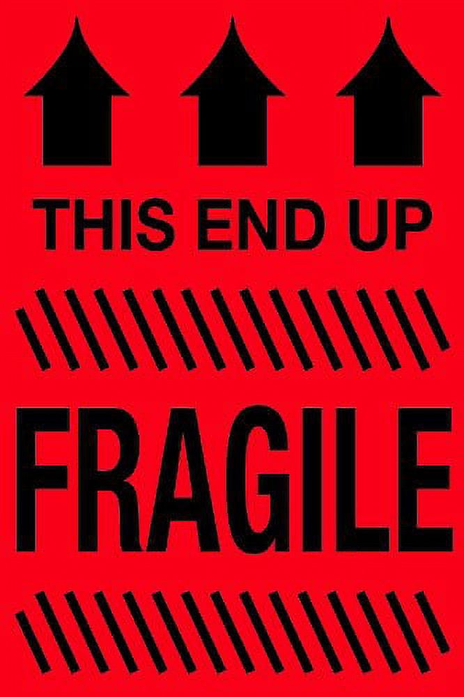 Tape Logic Aviditi Tape Logic 4" x 6","This End Up Fragile" Fluorescent ...
