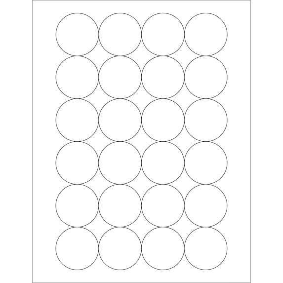Tape Logic Circle Laser Labels 1 2/3" White 2400/Case LL149 - Walmart.com