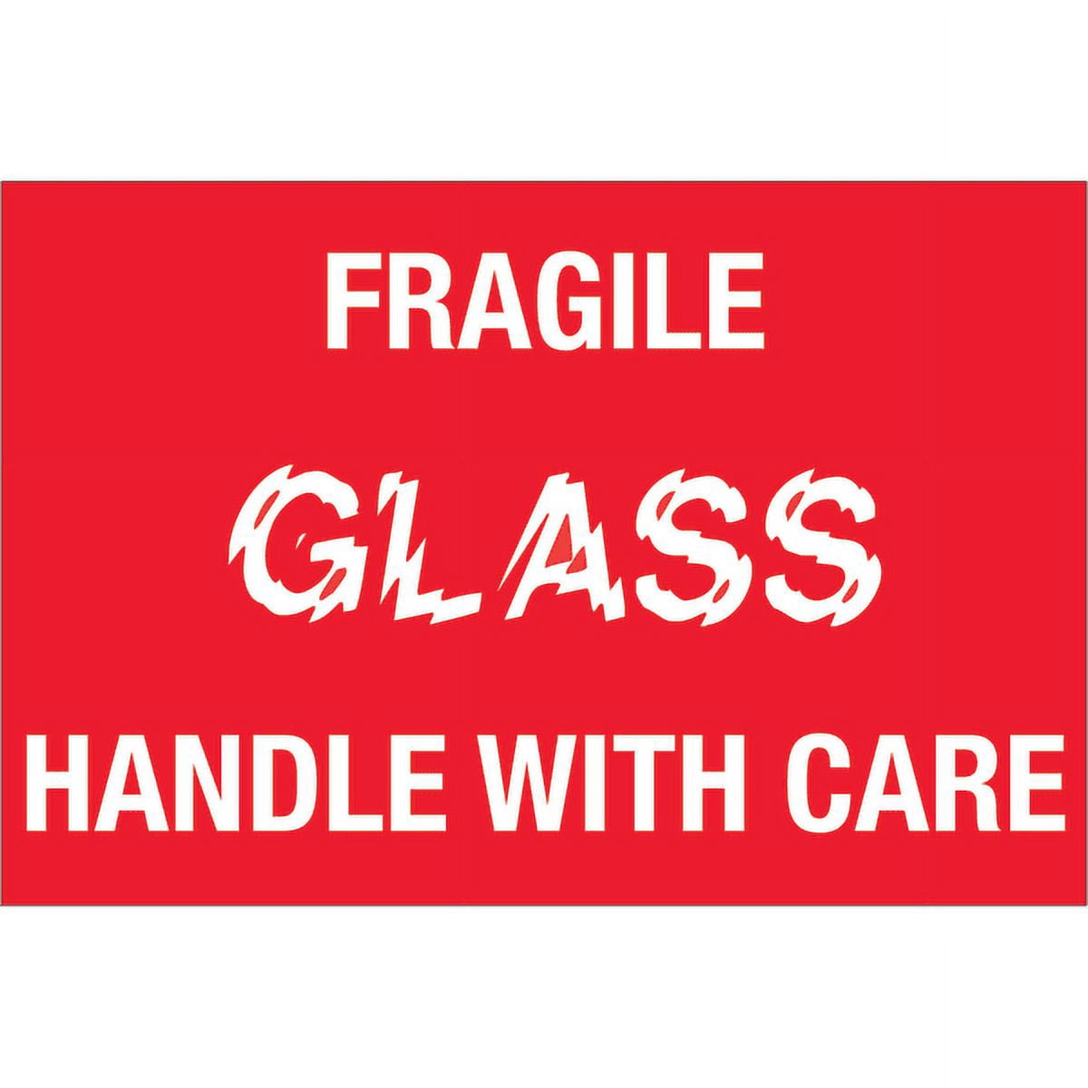 Tape Logic DL1066 2 x 3 in. - Fragile - Glass - Handle with Care Labels ...