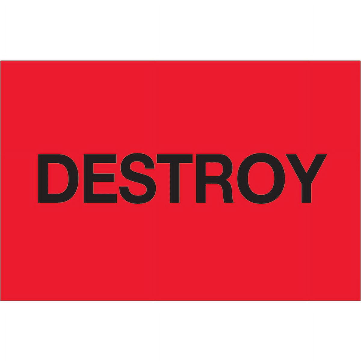 Tape Logic Label,Destroy 2x3" DL1146 - Walmart.com