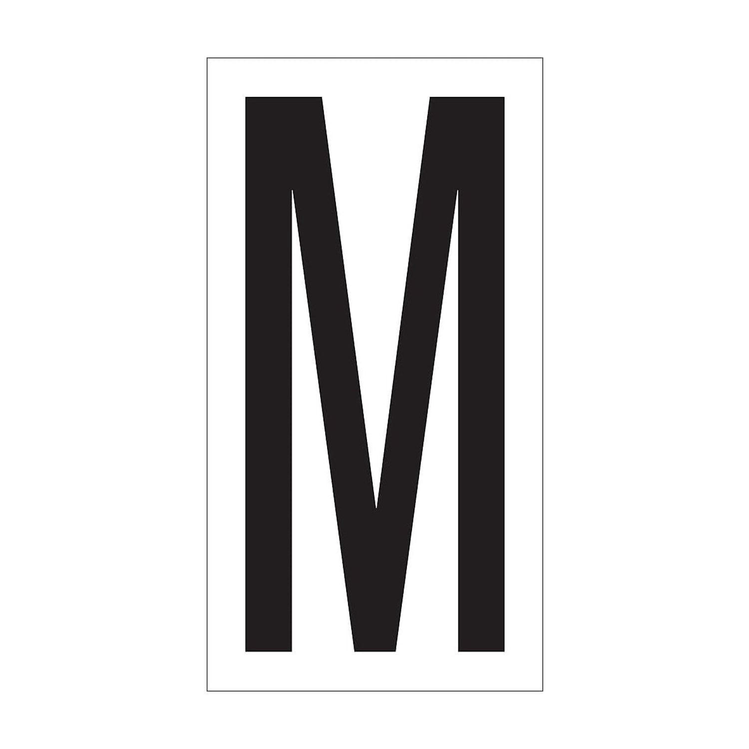 Tape Logic DL9310M 3.50 in. M Vinyl Warehouse Letter Labels, Black ...