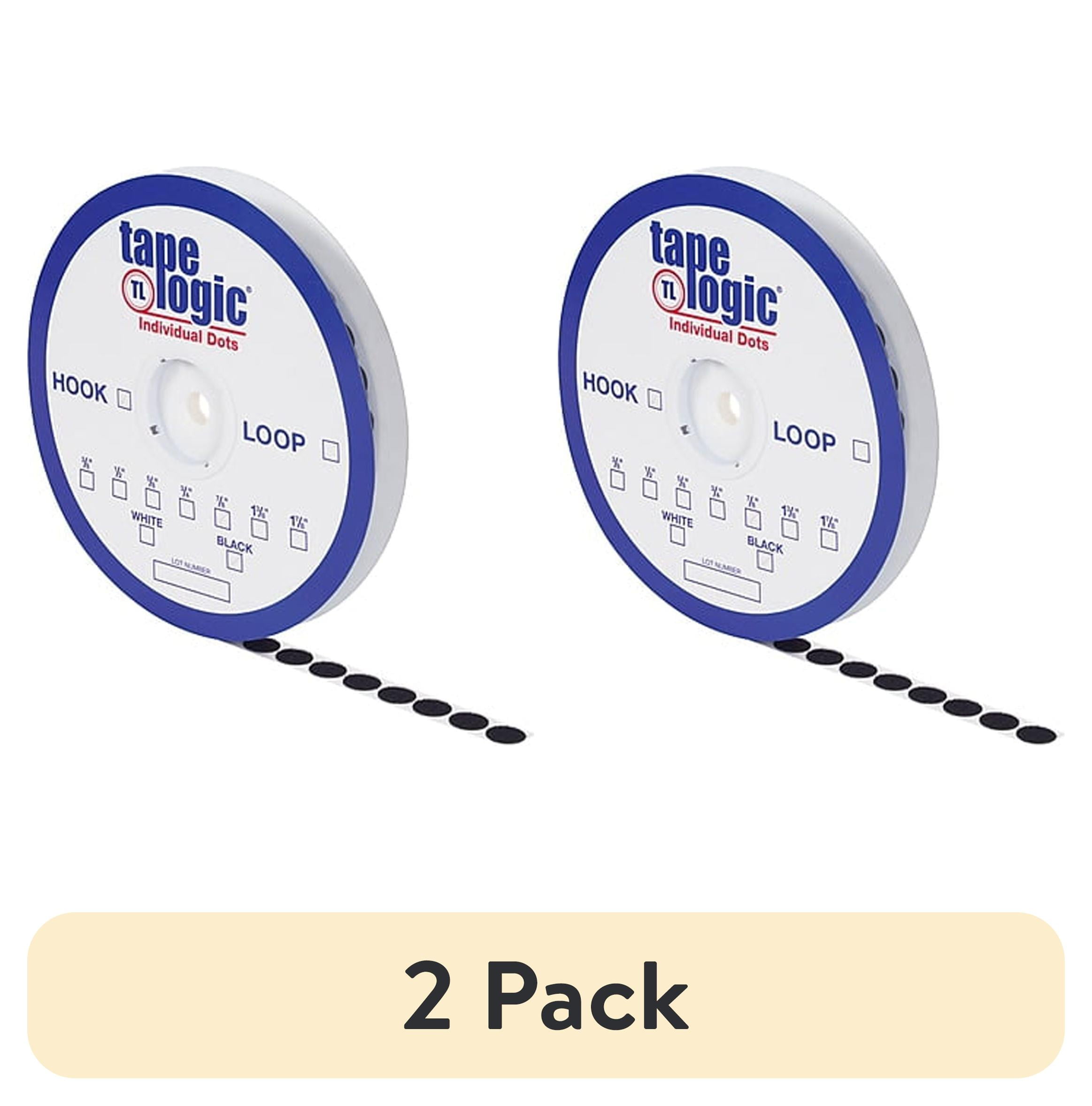 (2 pack) Tape Logic HLT140 0.38 in. Black Hook Individual Tape Dots - Pack of 1800 - Walmart.com